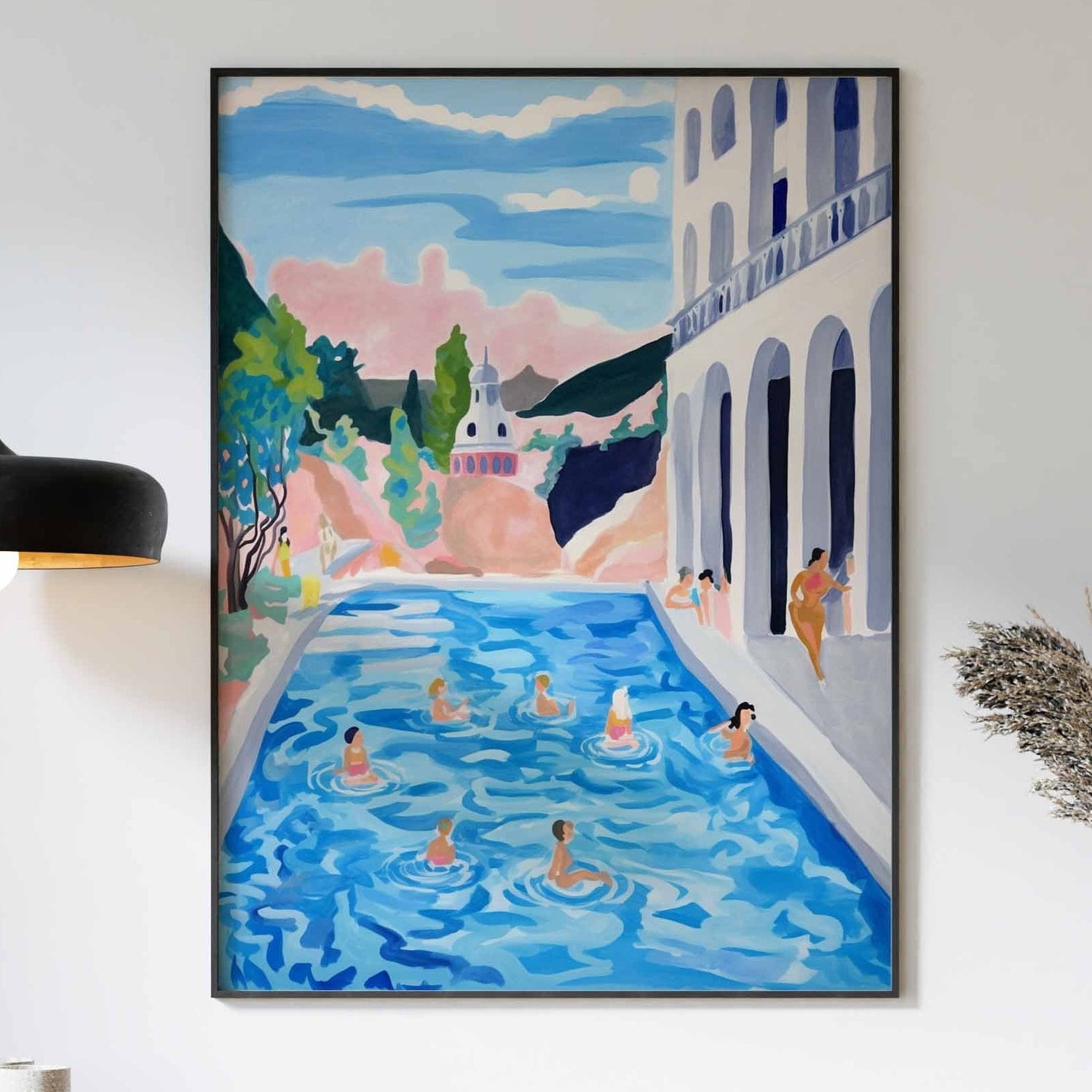 POSTER Boho Art, Swimming Pool Art, Swimming Poster, Bathroom Wall Art ...