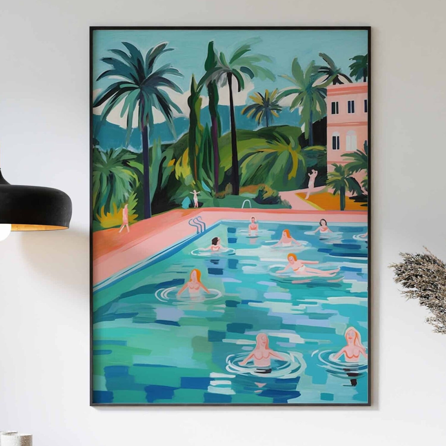 POSTER Boho Art, Swimming Pool Art, Swimming Poster, Bathroom Wall Art ...