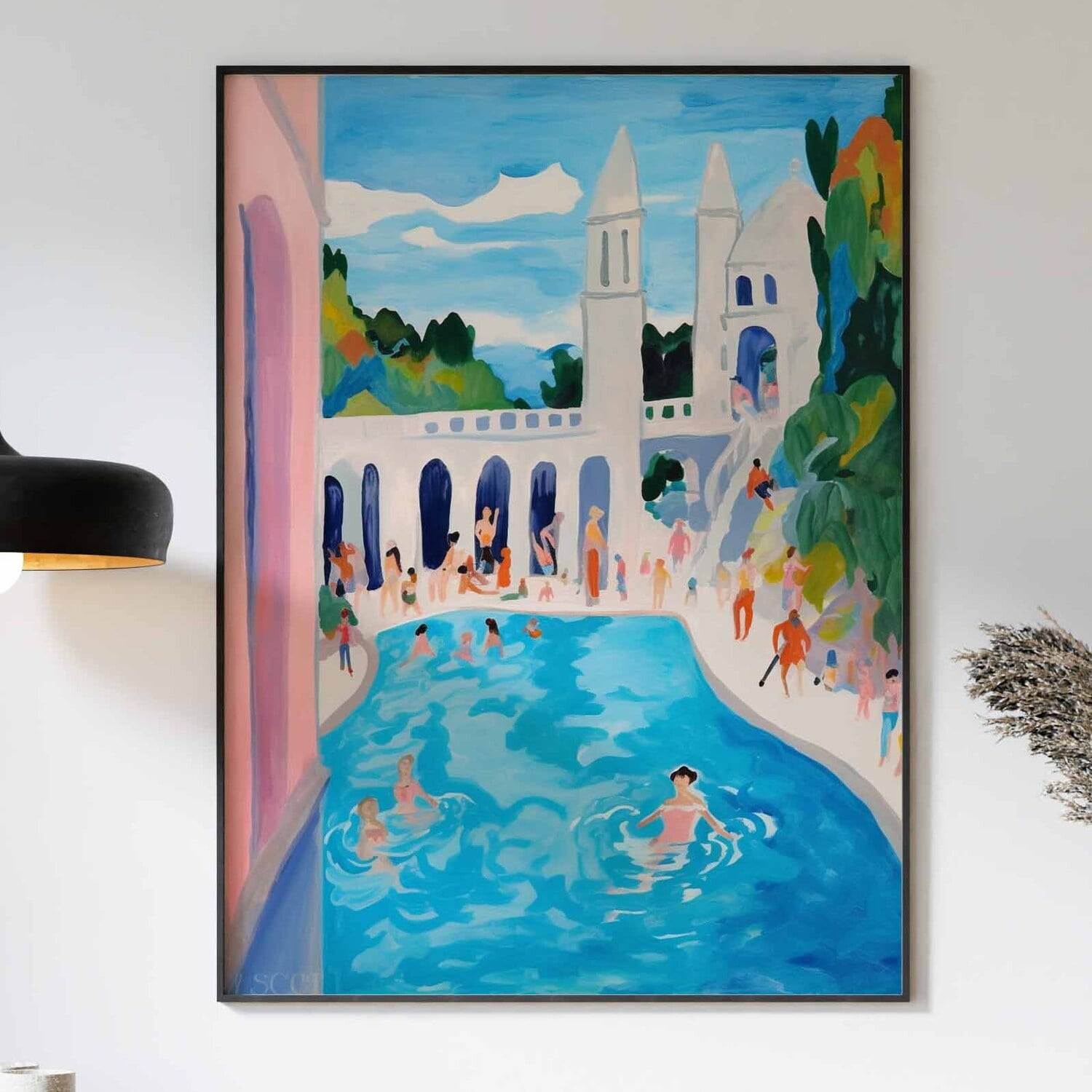 POSTER Boho Art, Swimming Pool Art, Swimming Poster, Bathroom Wall Art ...