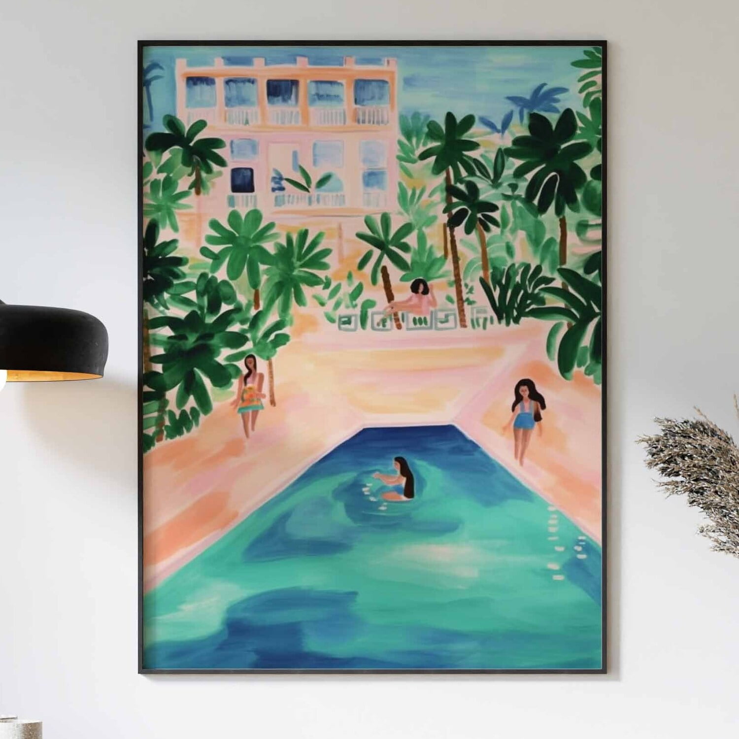 POSTER Boho Art, Swimming Pool Art, Swimming Poster, Bathroom Wall Art ...