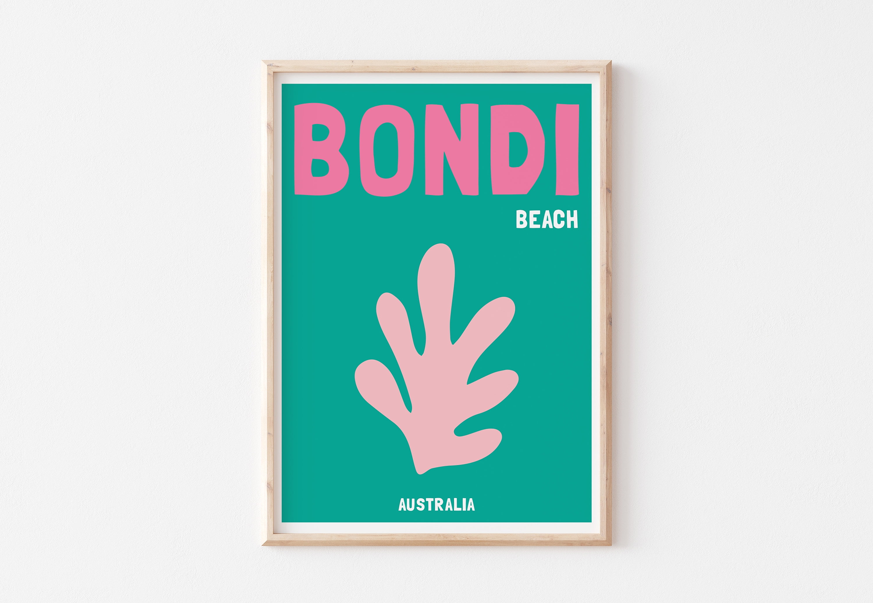 POSTER Bondi Beach Print, Bright Coloured Travel Print, Bondi Beach ...