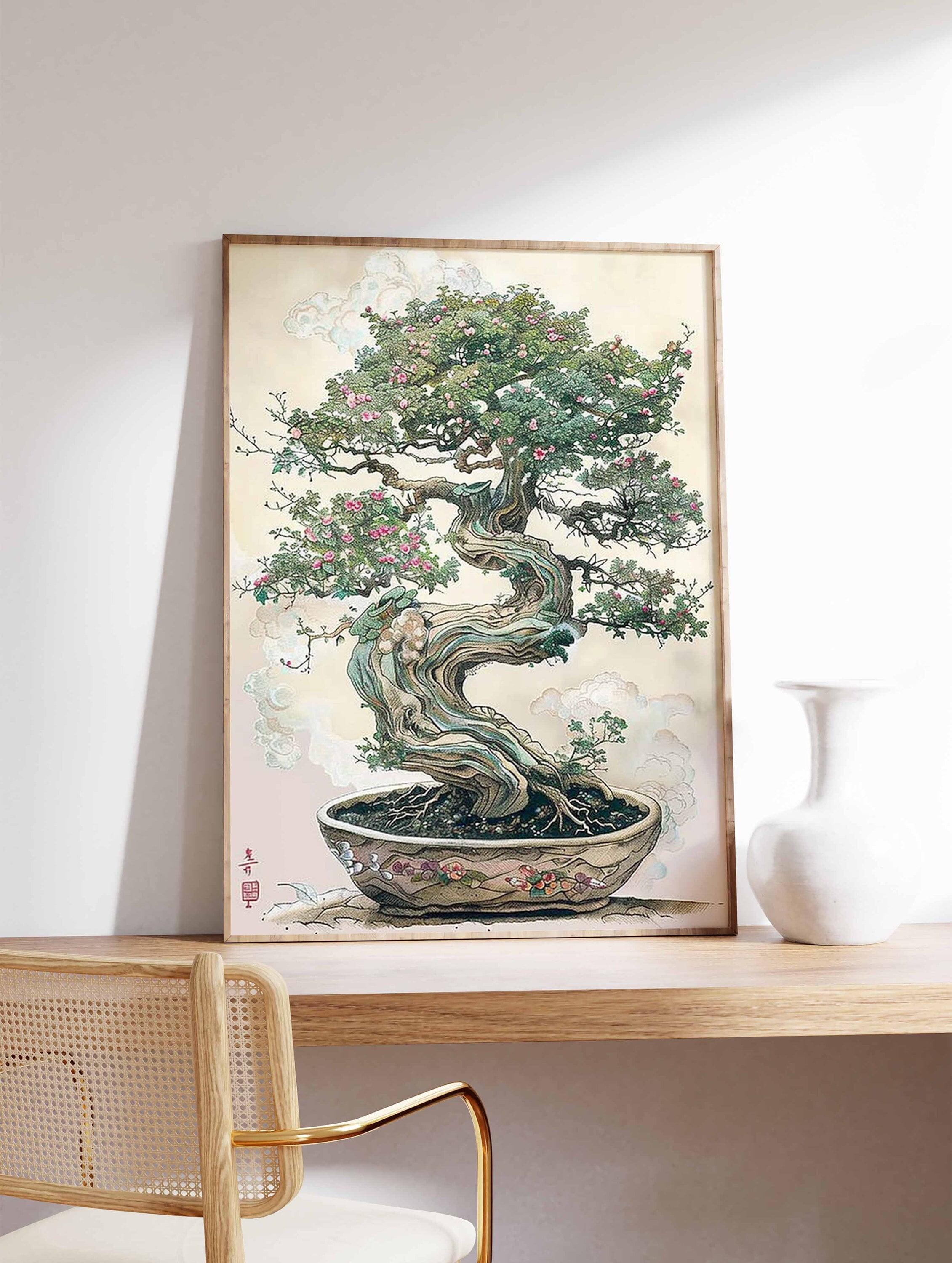 POSTER Bonsai Tree Poster, Japanese Bonsai Print, Japanese Floral Print, Traditional Japanese ...