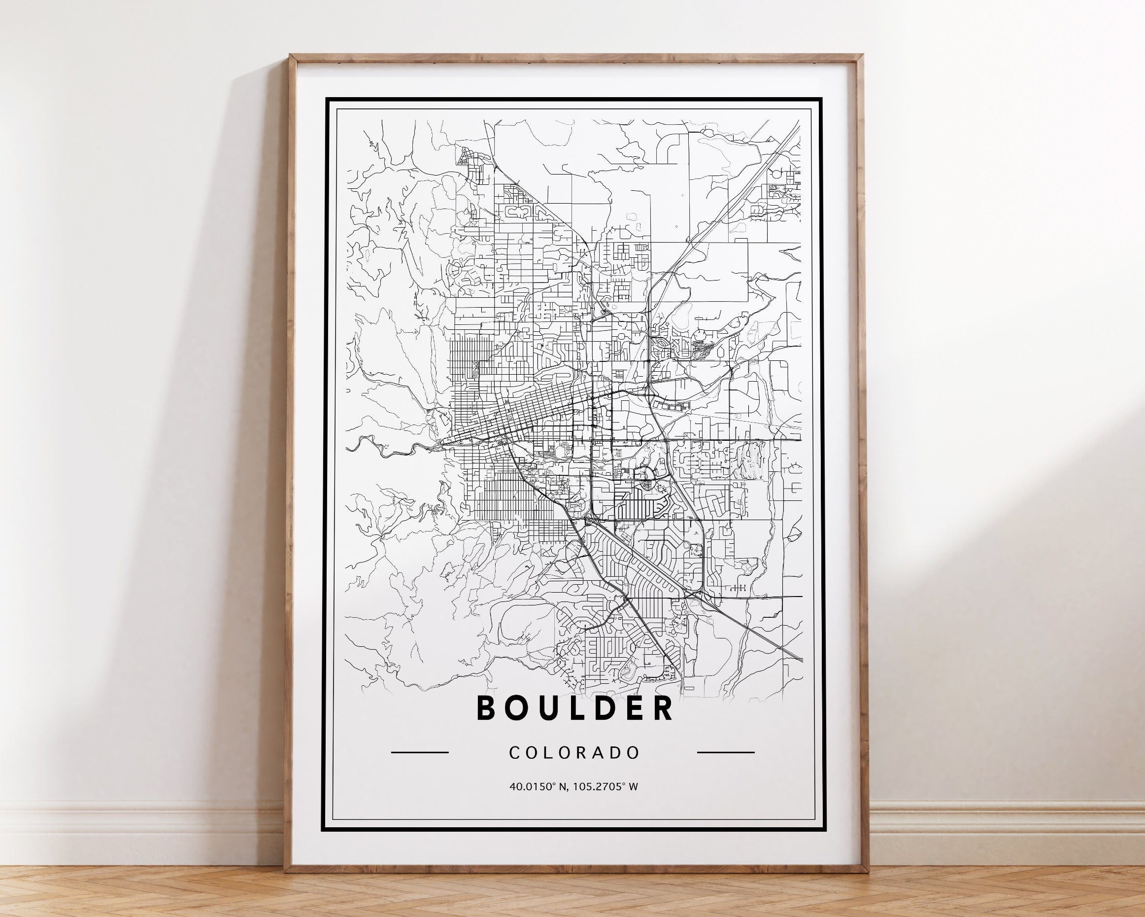 POSTER Boulder Colorado Map Poster, Boulder City Map, Map Of Boulder ...