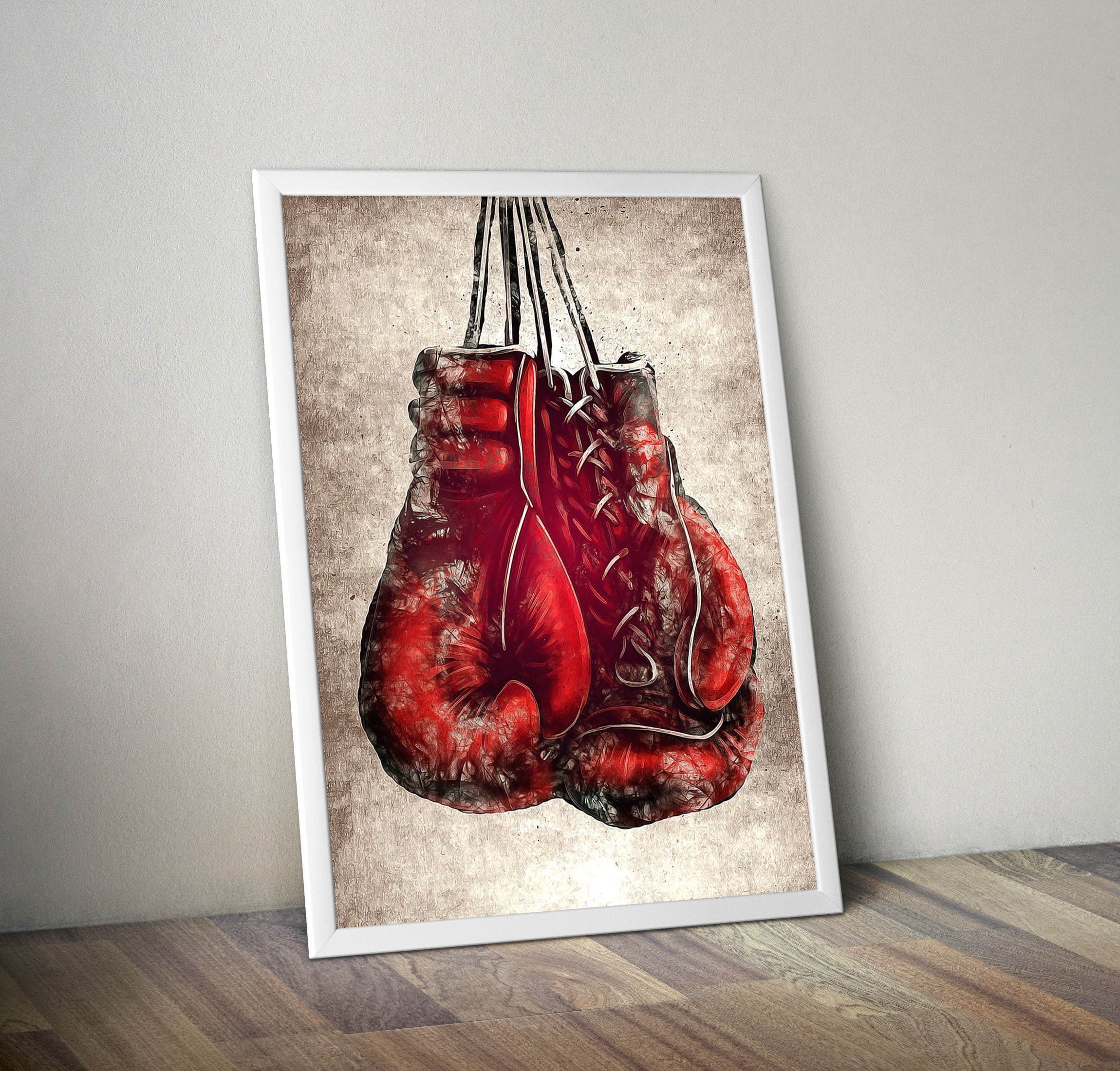 POSTER Boxing Gloves Poster Boxing Poster MMA Poster Fight Fan Cave Man ...