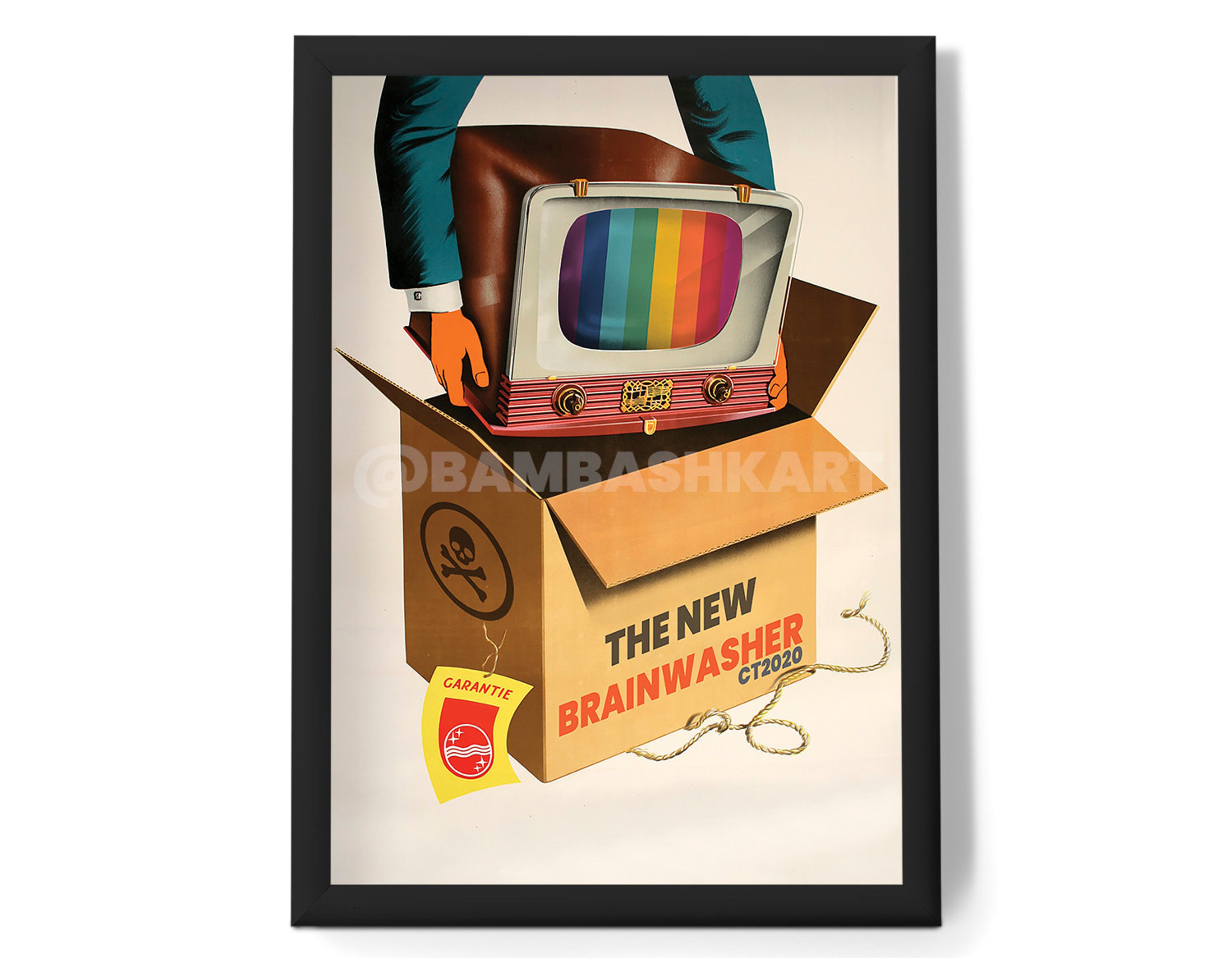 POSTER Brainwasher CT2020 (Rainbow Art, Trippy Wall Art, Retro Art ...