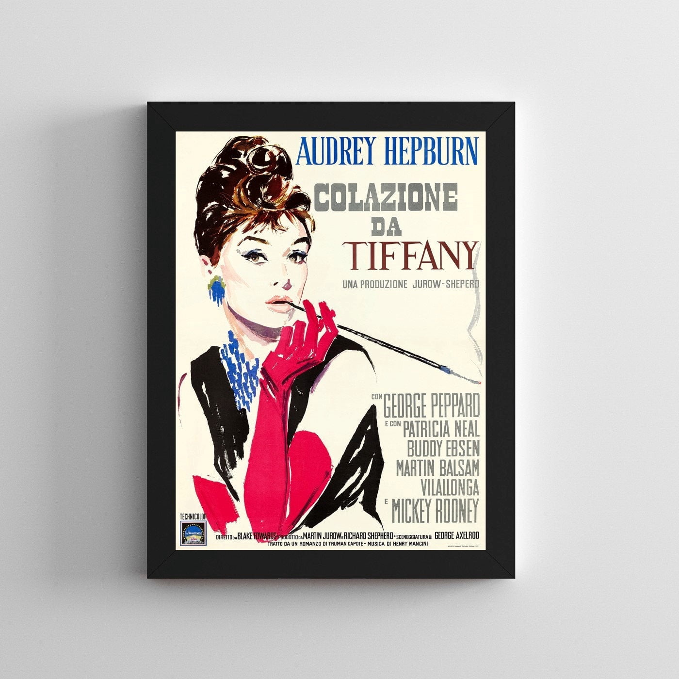 POSTER Breakfast at Tiffany's Audrey Hepburn Film Italian Movie Poster ...