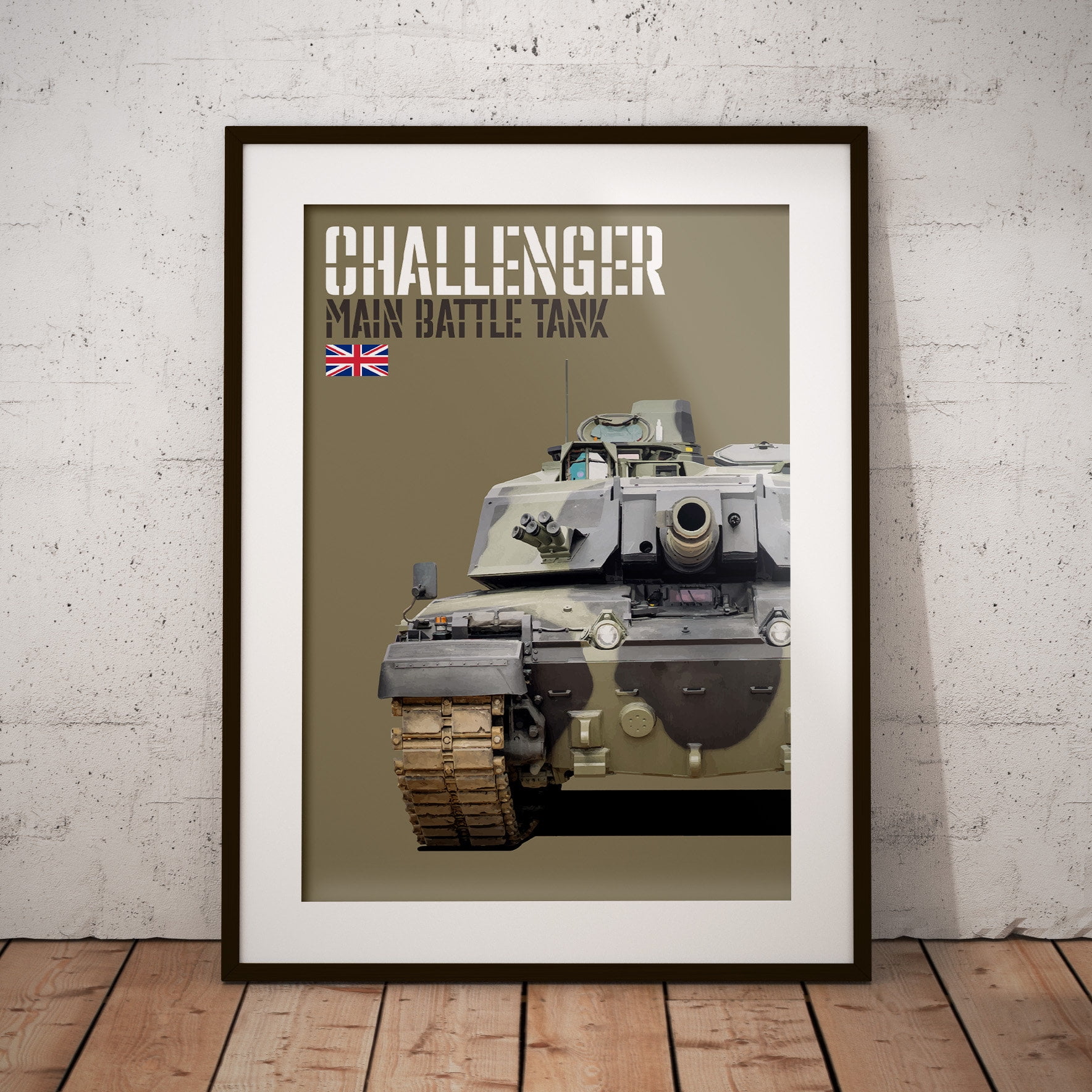 Poster British Challenger Battle Tank Stats & Wall Art Poster | Tank ...