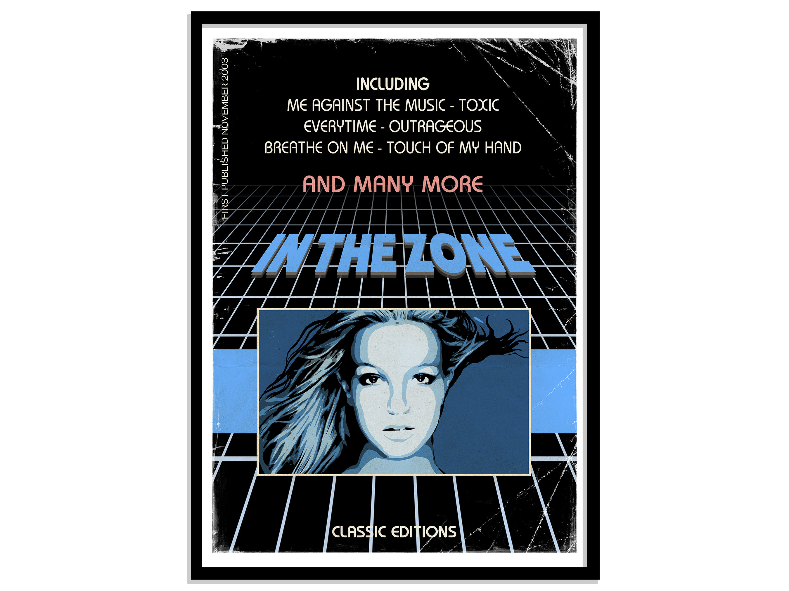 POSTER Britney Spears - In The Zone - Retro Sci Fi Book Music Poster ...