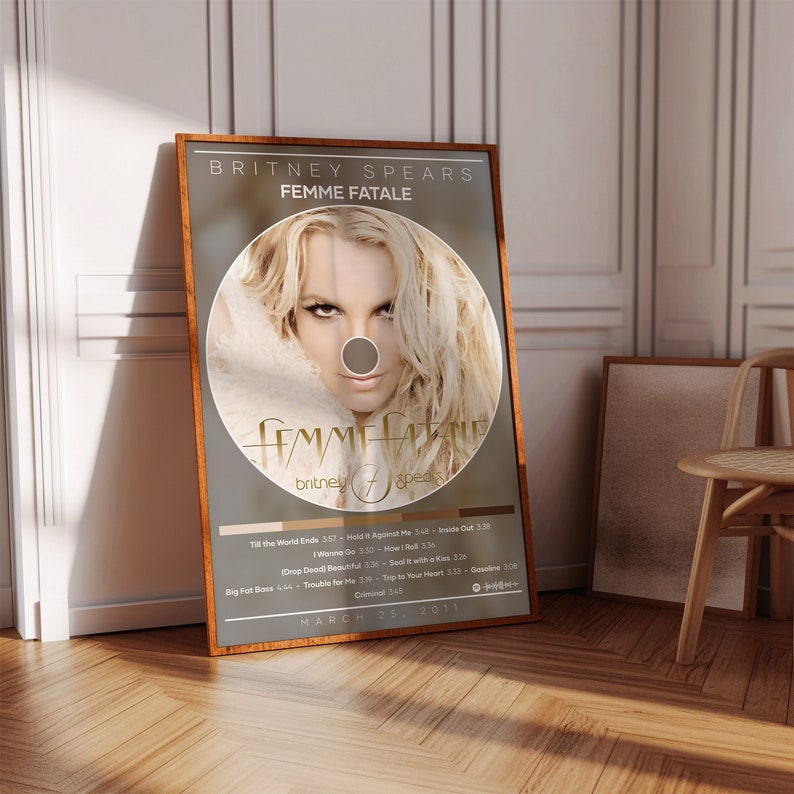 POSTER Britney Spears Poster | Femme Fatale Poster | Album Poster Print ...