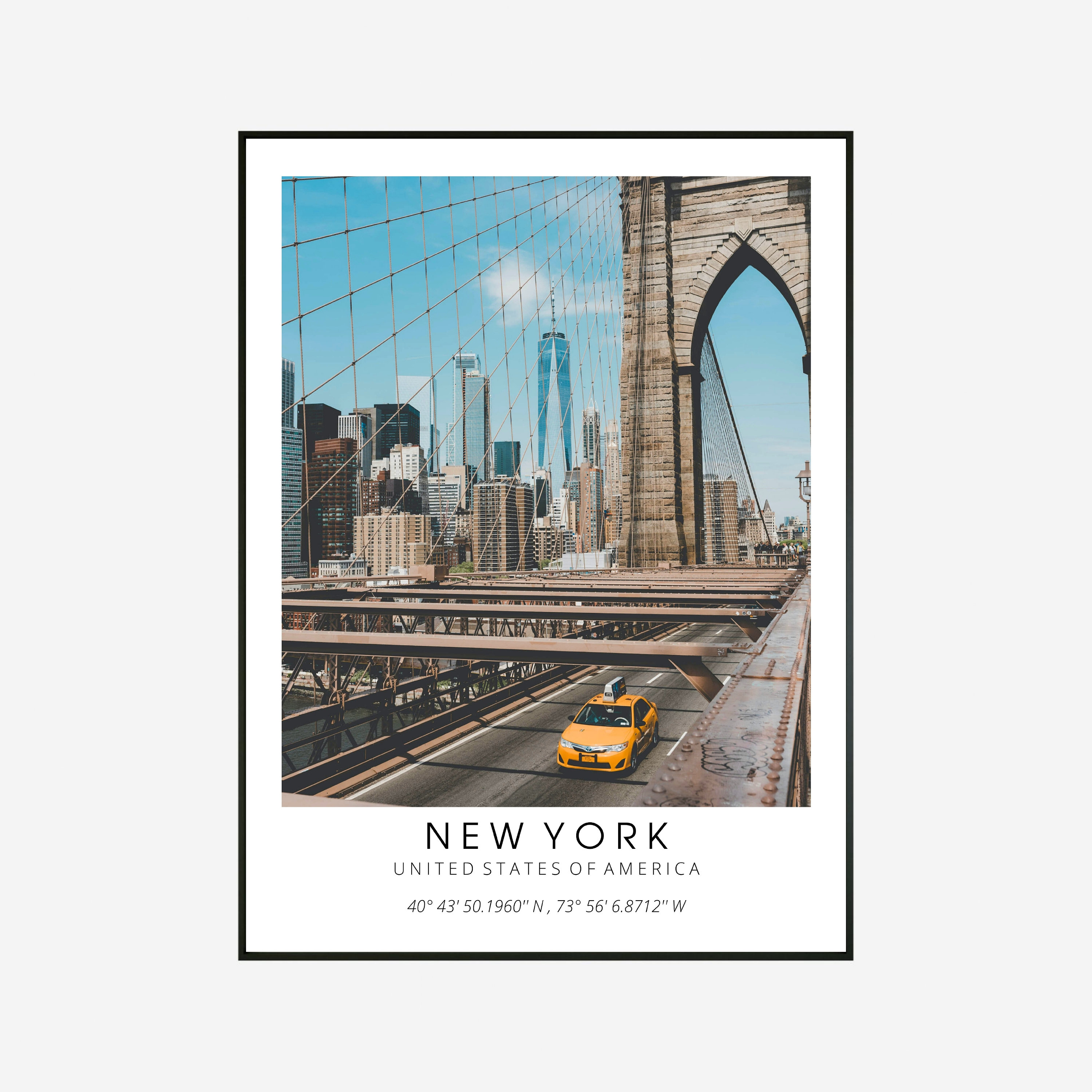 POSTER Brooklyn Bridge Print - New York Wall Art - Brooklyn Bridge Wall ...