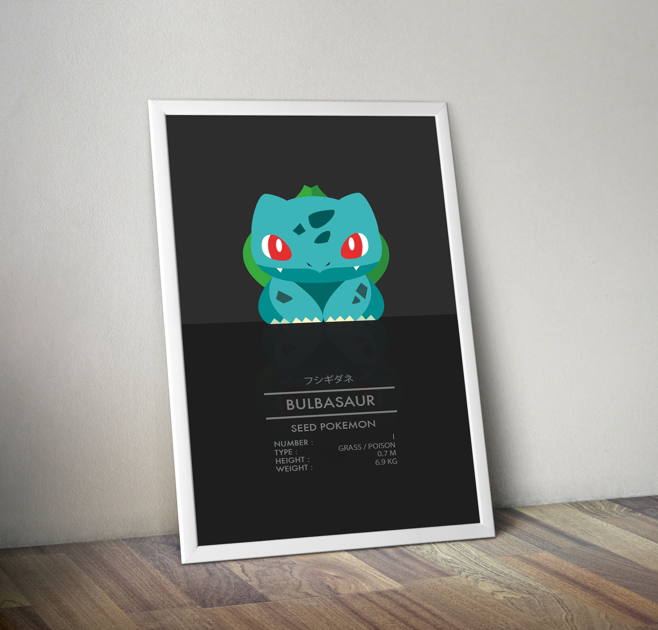 POSTER Bulbasaur Pokemon Poster Bulbasaur Pokemon Decor Pokemon Wall ...
