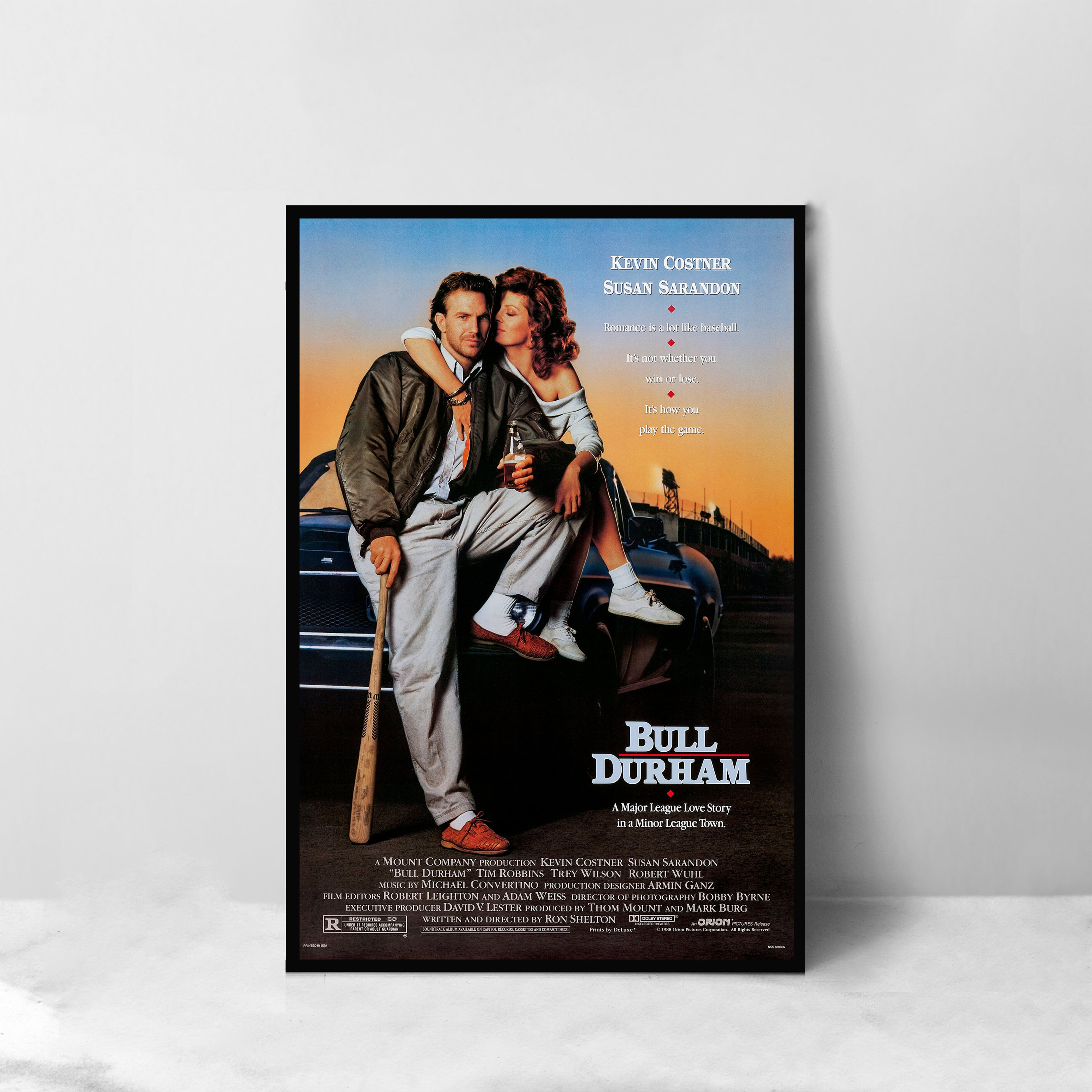 POSTER Bull Durham Movie Poster - High Quality WallArt Art Print - Room ...