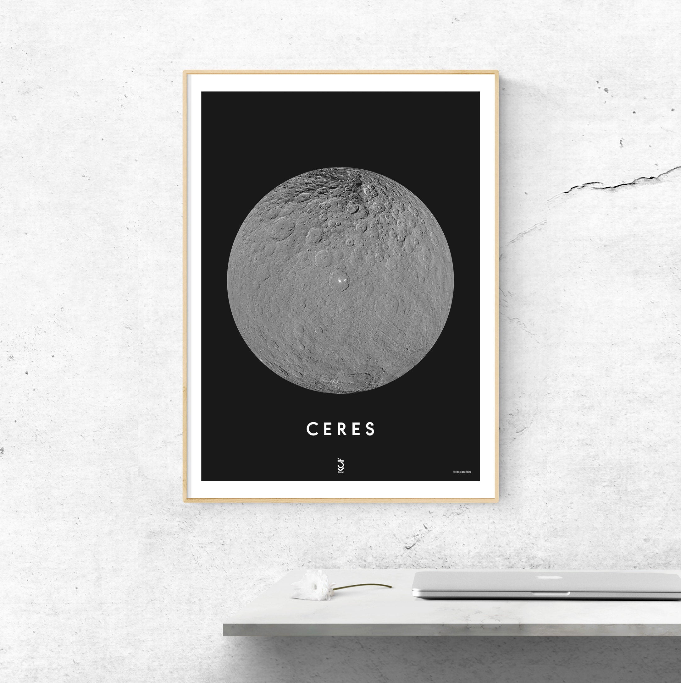 POSTER CERES Dwarf Planet Wall Hanging. Planet Poster. Ceres Poster . Space Minimalist Decor ...