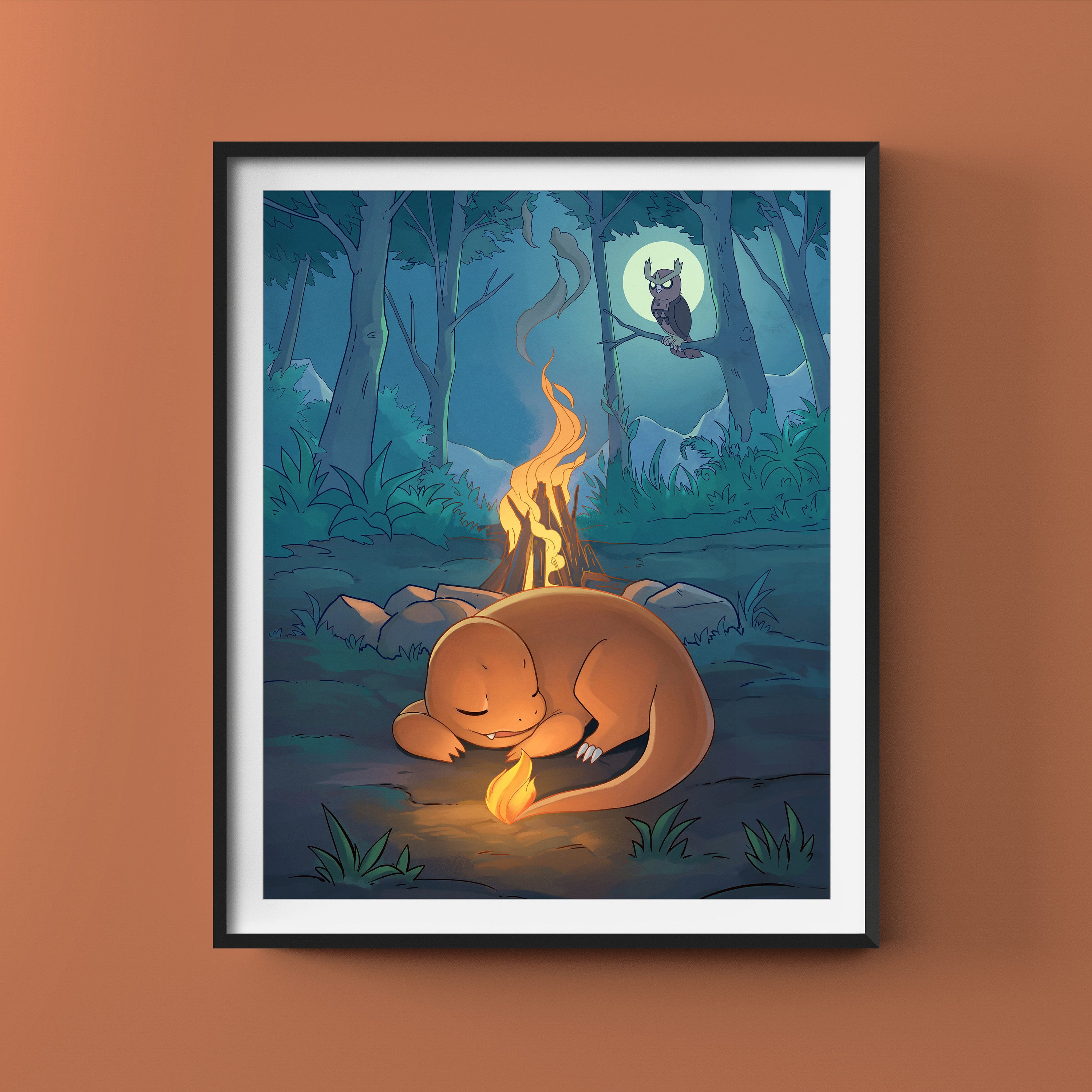 POSTER CHARMANDER Kanto Starter Print, Pokemon, Original Fanart, Fine ...