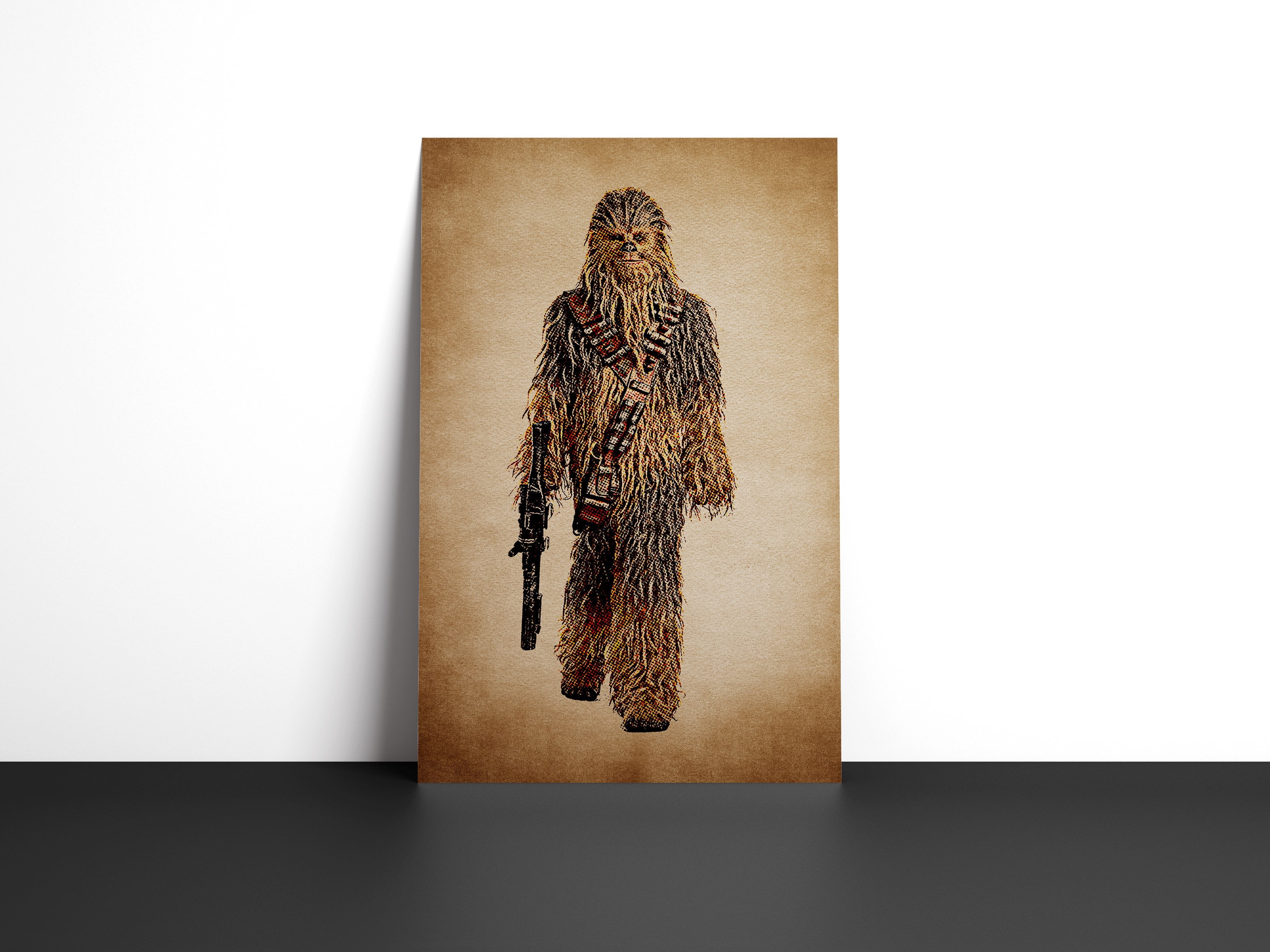 POSTER CHEWBACCA POSTER - Star Wars Poster - Star Wars Print - Kraft ...