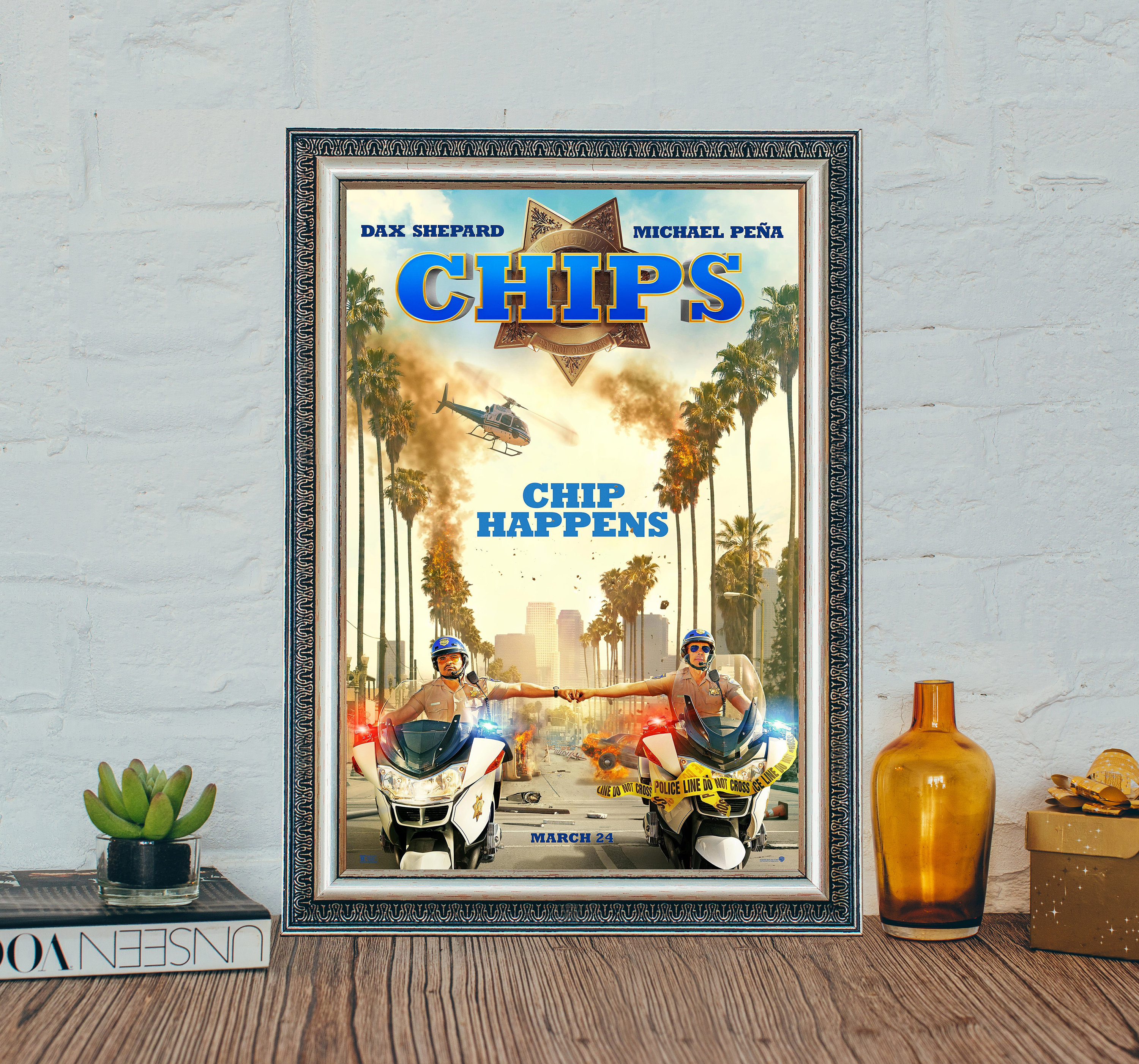 POSTER CHiPS (2017) Movie Poster, CHiPS Classic Vintage Movie Poster ...