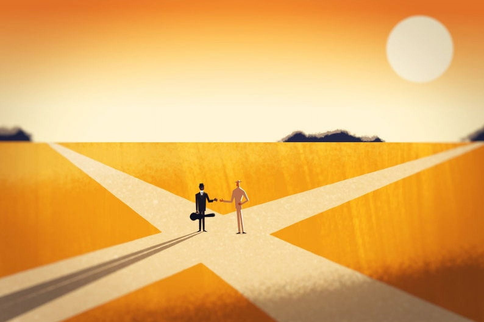 POSTER CROSSROADS Poster Print | Robert Johnson-UNFRAMED - Walmart.com