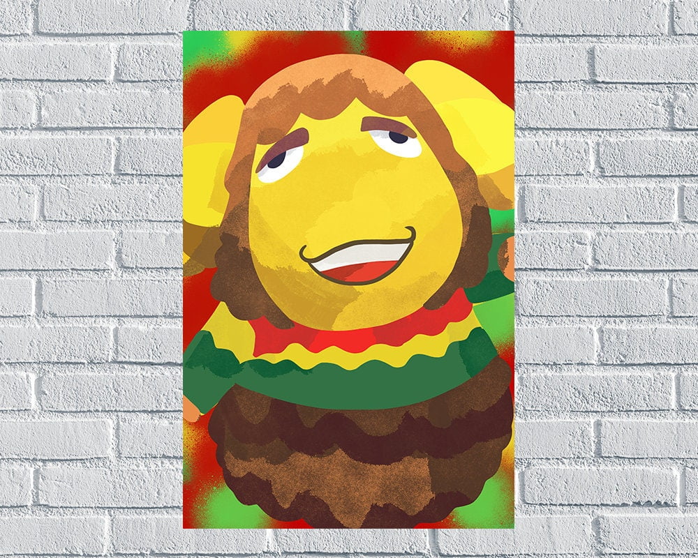 POSTER CURLOS Animal Crossing New Horizons Harv's Island Villager ...
