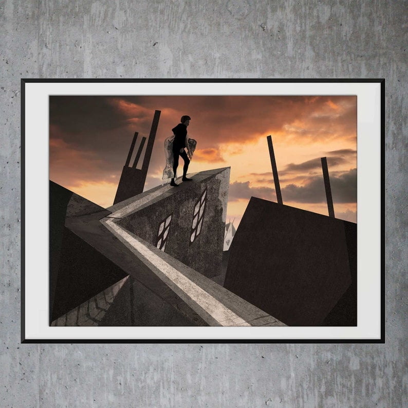 POSTER Cabinet of Dr Caligari art print poster, 1920, German ...