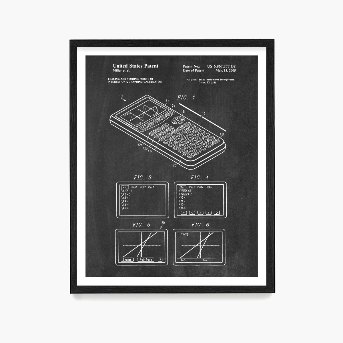 POSTER Calculator Patent Art, Math Poster, Ti83, Math Patent, Mathlete ...
