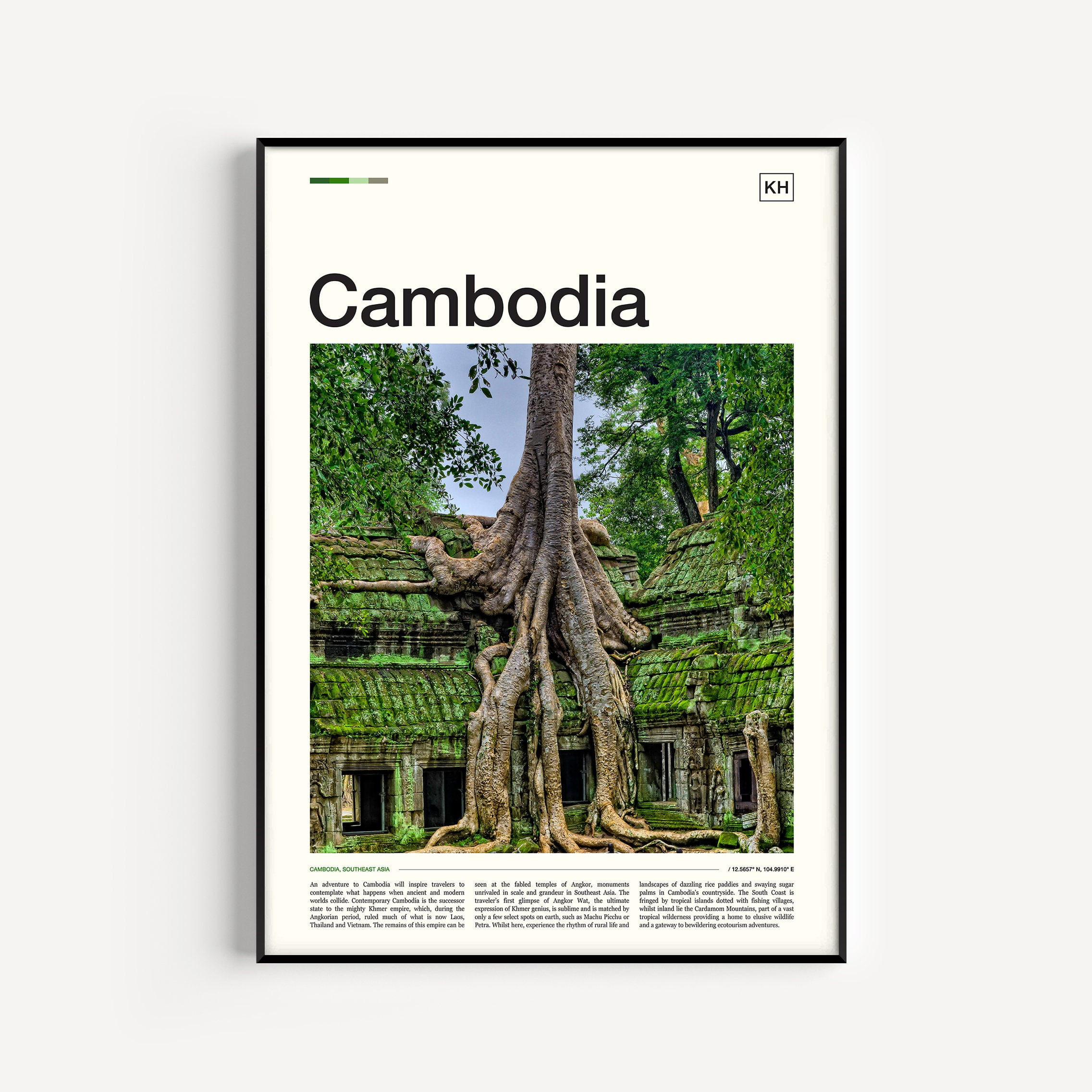 POSTER Cambodia Print, Cambodia Poster, Cambodia Art Print, Cambodia ...