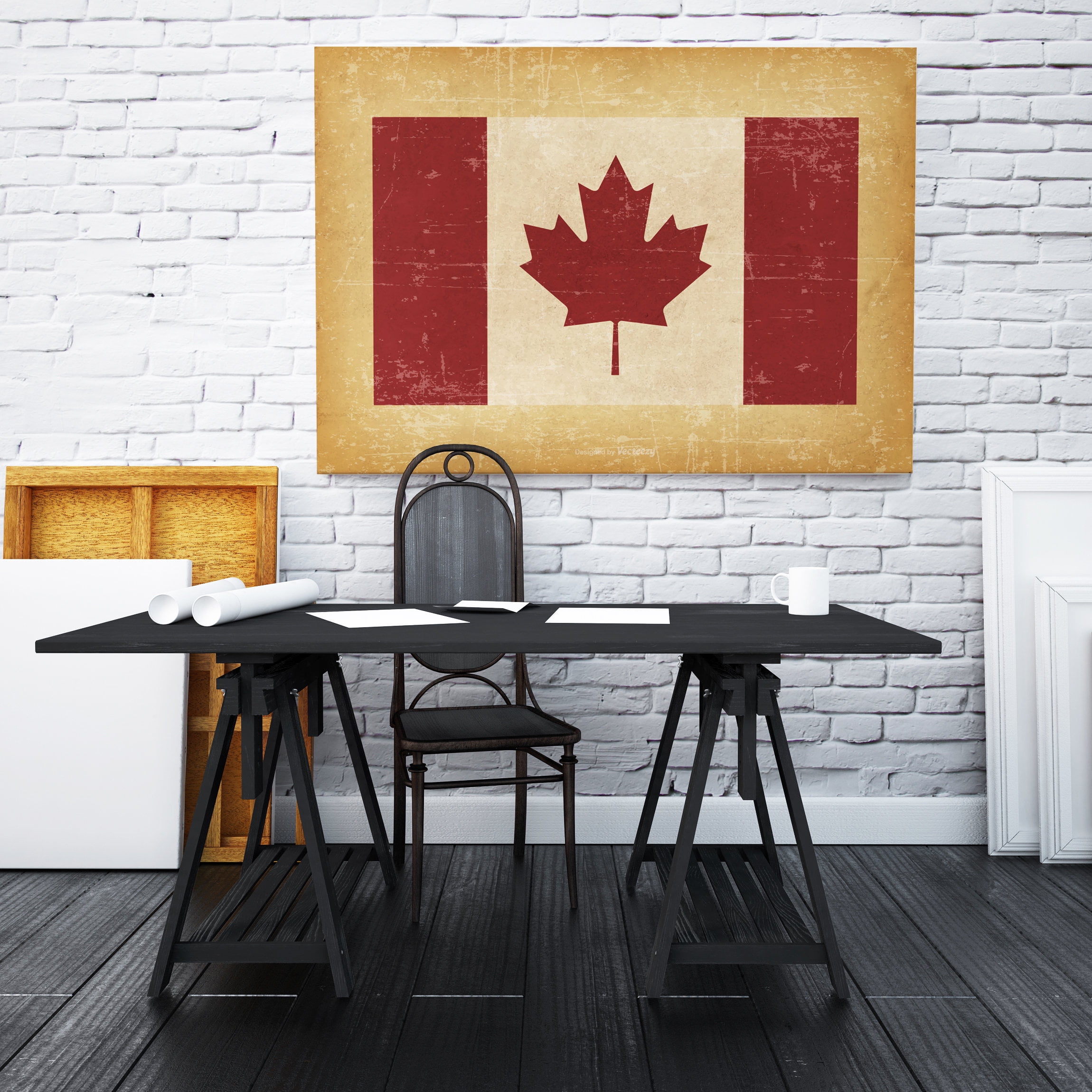 POSTER Canada Flag, wall art, canadian flag, art print, canadian flag ...