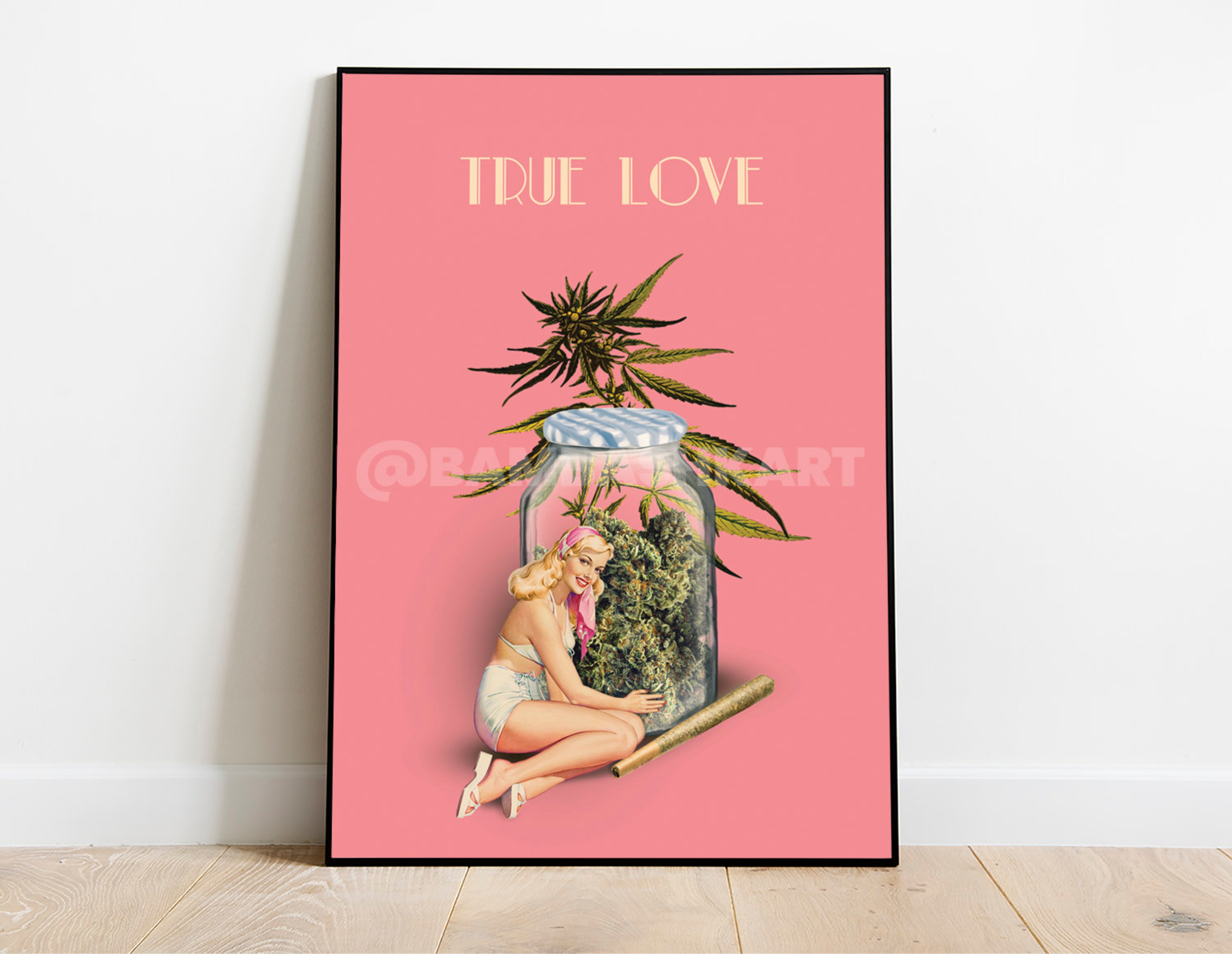 POSTER Cannabis Girl 4 (Weed Art, Weed Poster, Marijuana Art, Pinup ...