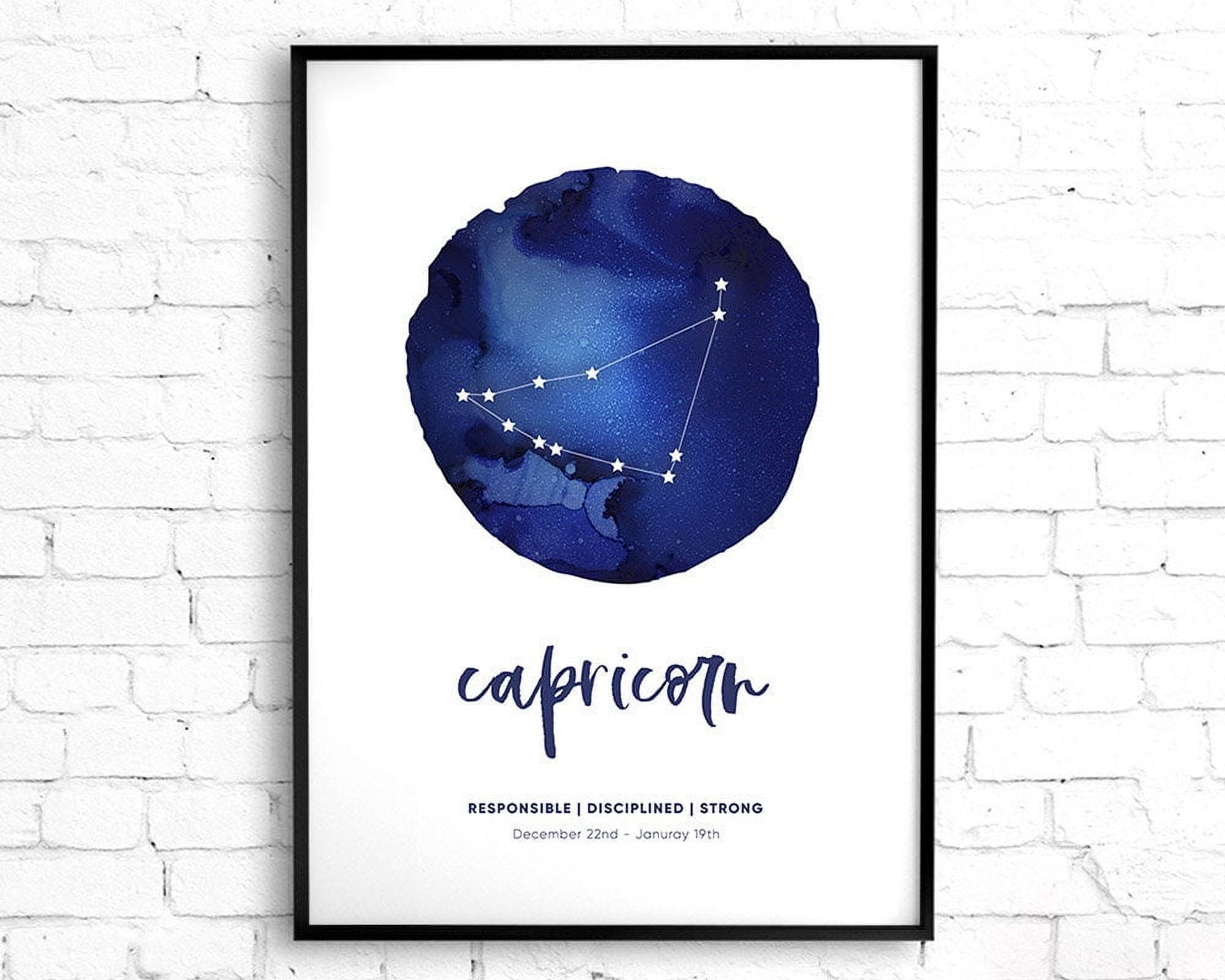 POSTER Capricorn Zodiac Art, Star Sign Printable Wall Art, Capricorn ...