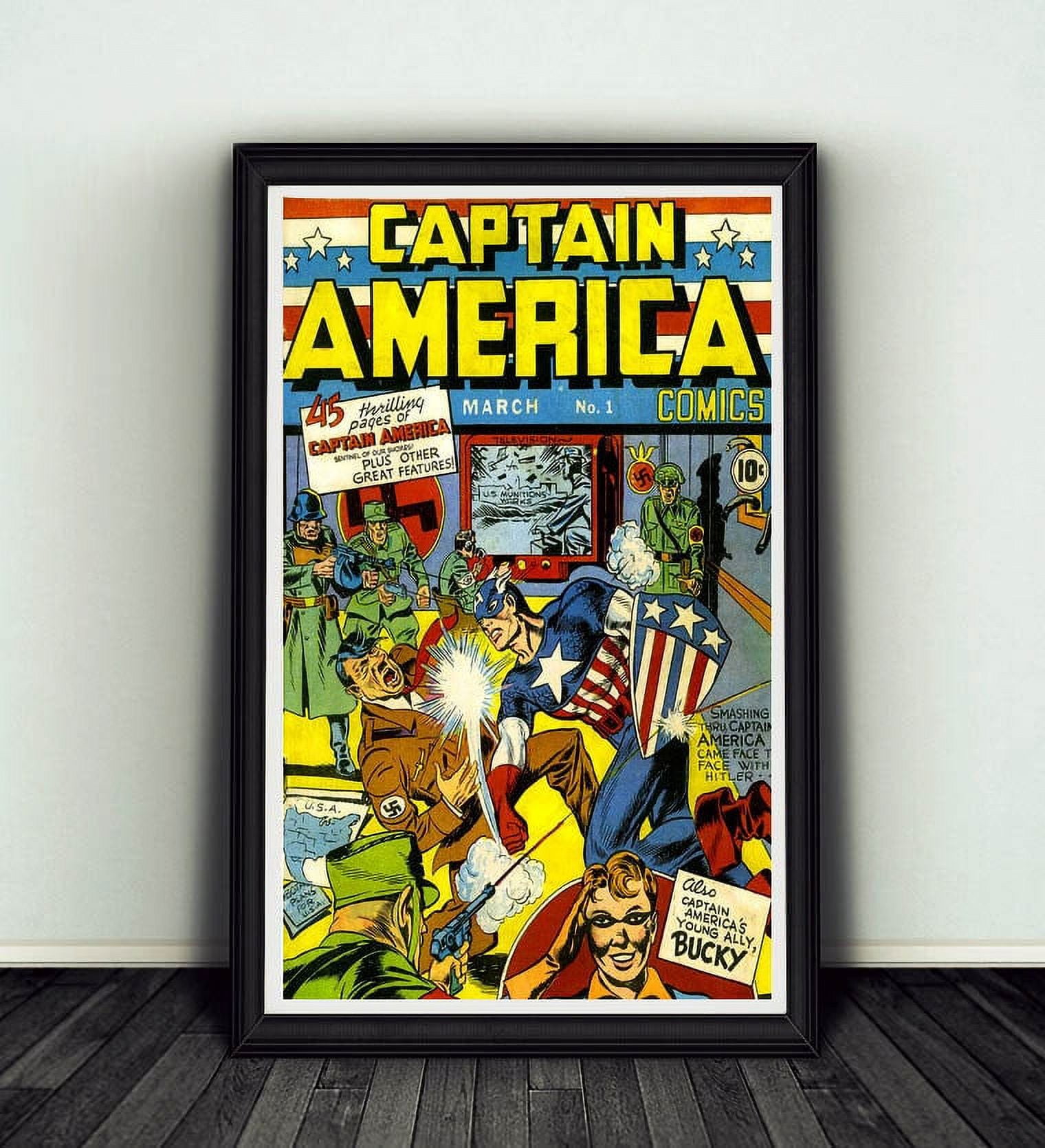 POSTER Captain America #1 Comic Book Cover Poster Print-UNFRAMED ...