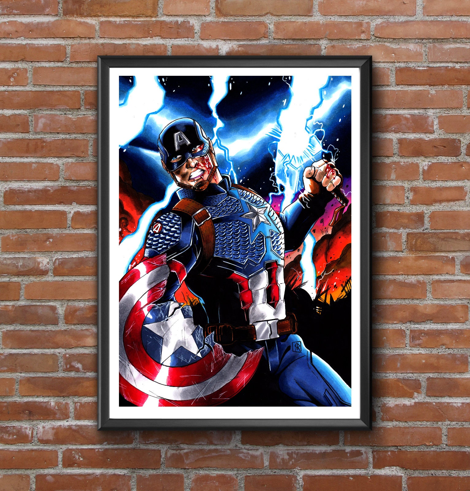 POSTER Captain america worthy Poster-UNFRAMED - Walmart.com