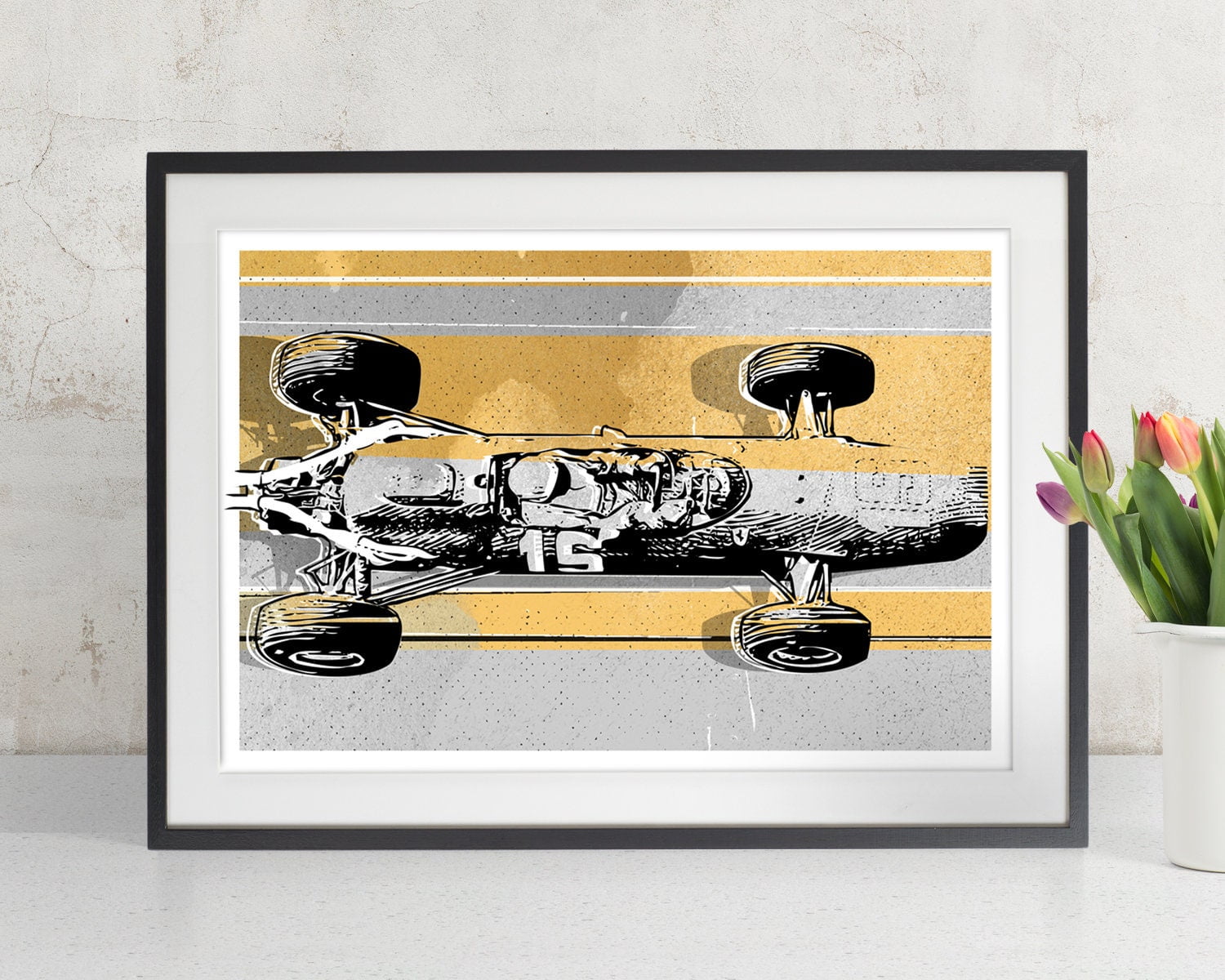 POSTER Car Art - Formula 1 vintage race car - Auto Art, Automobile art ...