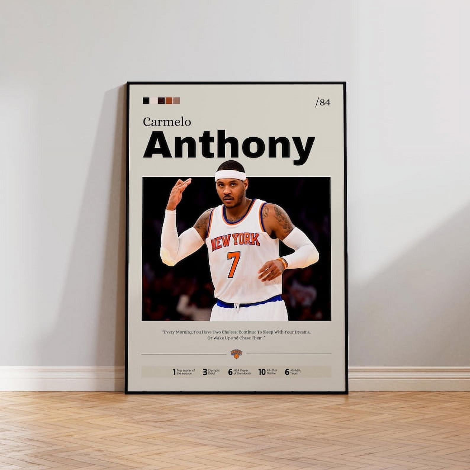 POSTER Carmelo Anthony Poster Print, Basketball Wall Art, NBA Decor ...