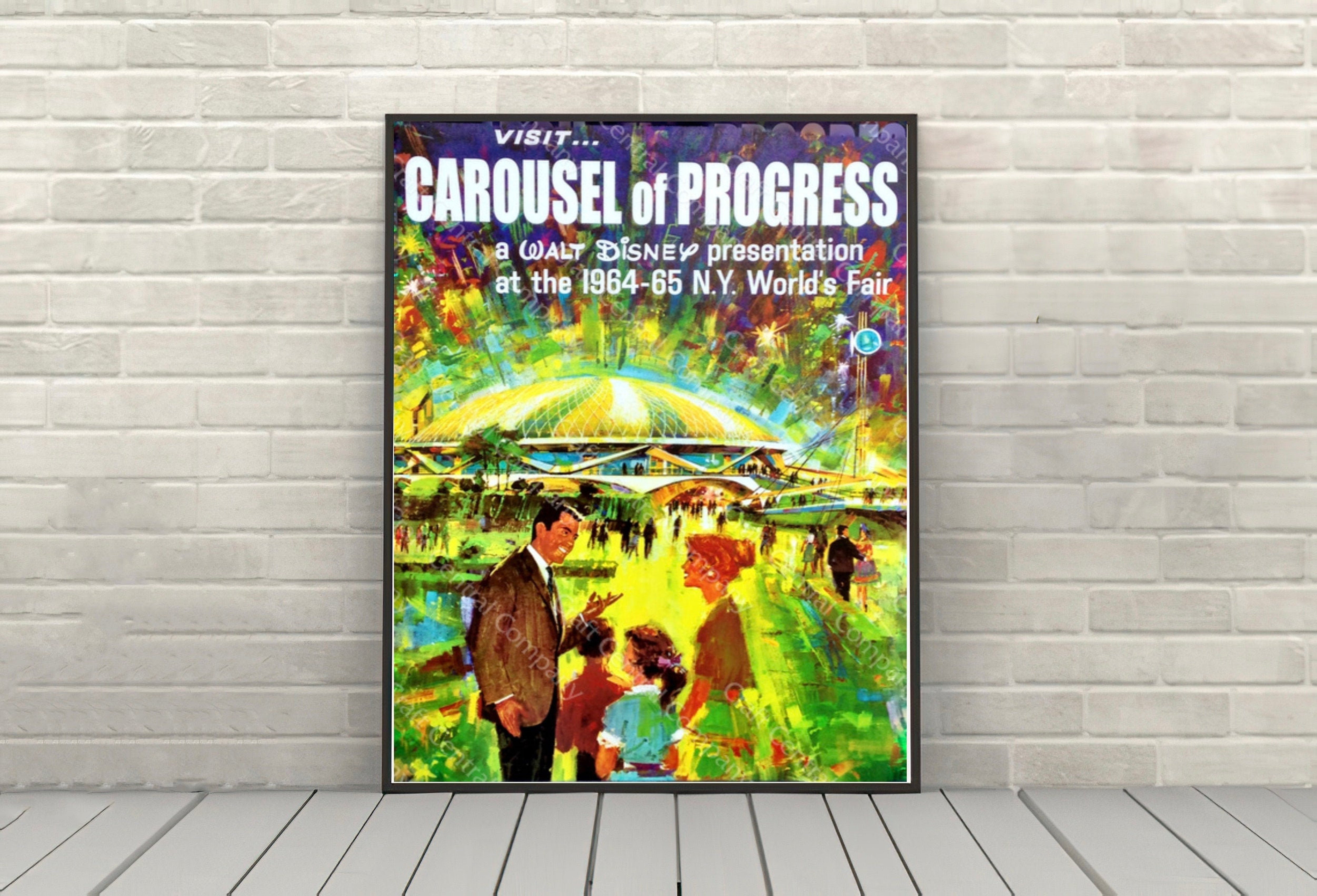 POSTER Carousel of Progress Poster Tomorrowland Poster Vintage Disney ...