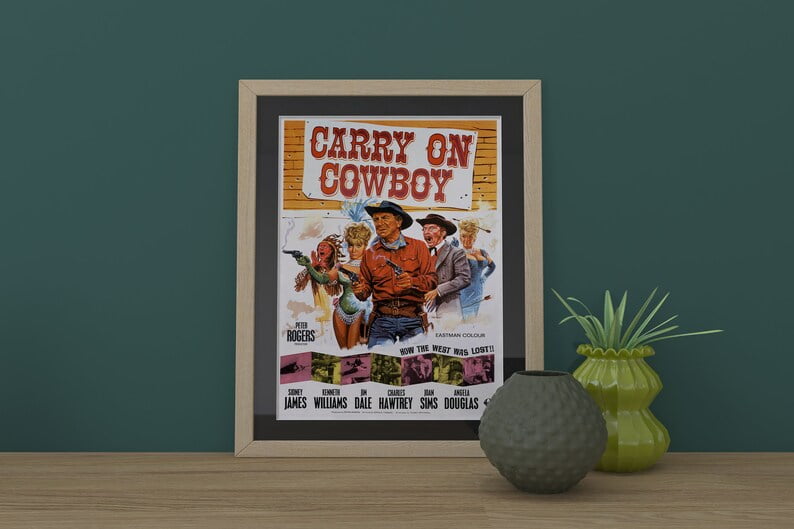 POSTER Carry On Cowboy British Comedy Movie Poster For Cinema Room ...
