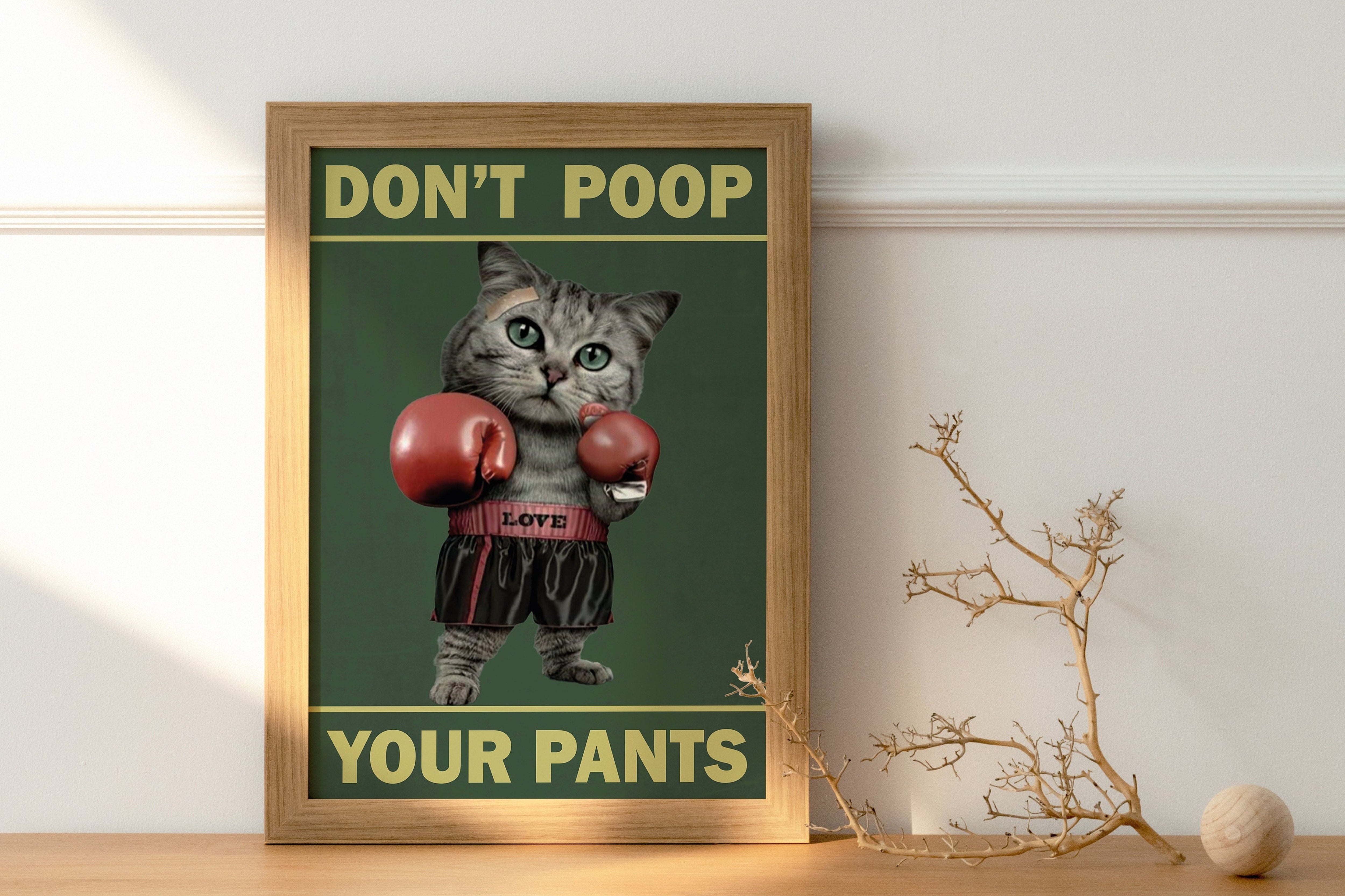 POSTER Cat Are You Pooping Poster Bathroom Restroom Wall Toilet Decor ...