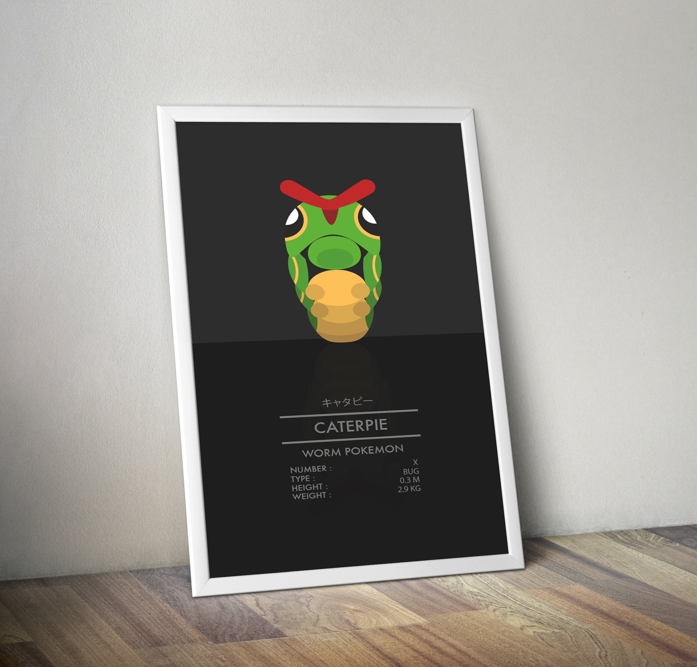POSTER Caterpie Pokemon Poster Pokemon Decor Pokemon Wall Art Pokemon ...