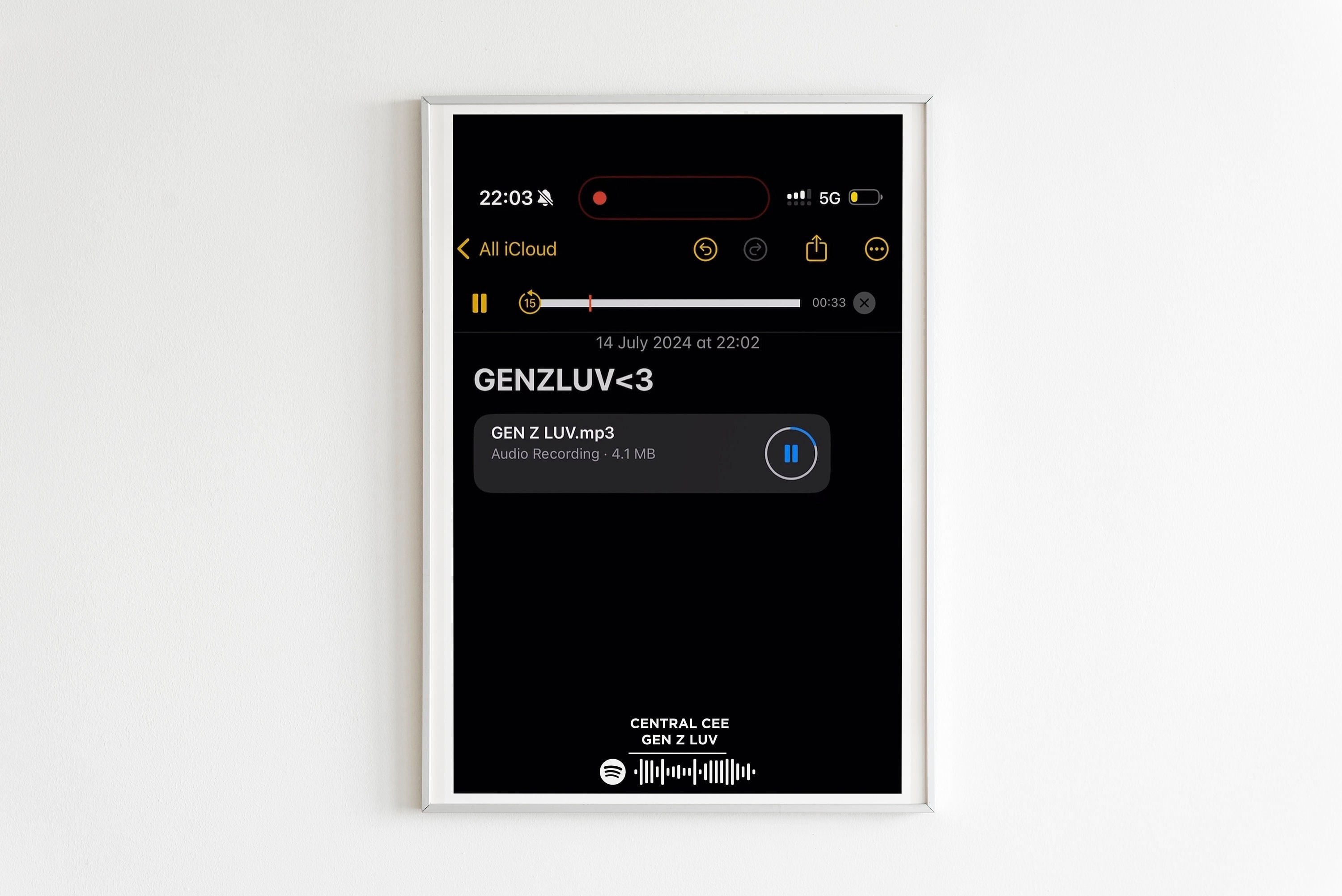 POSTER Central Cee - Gen Z Luv Album Poster / Album Cover Poster ...