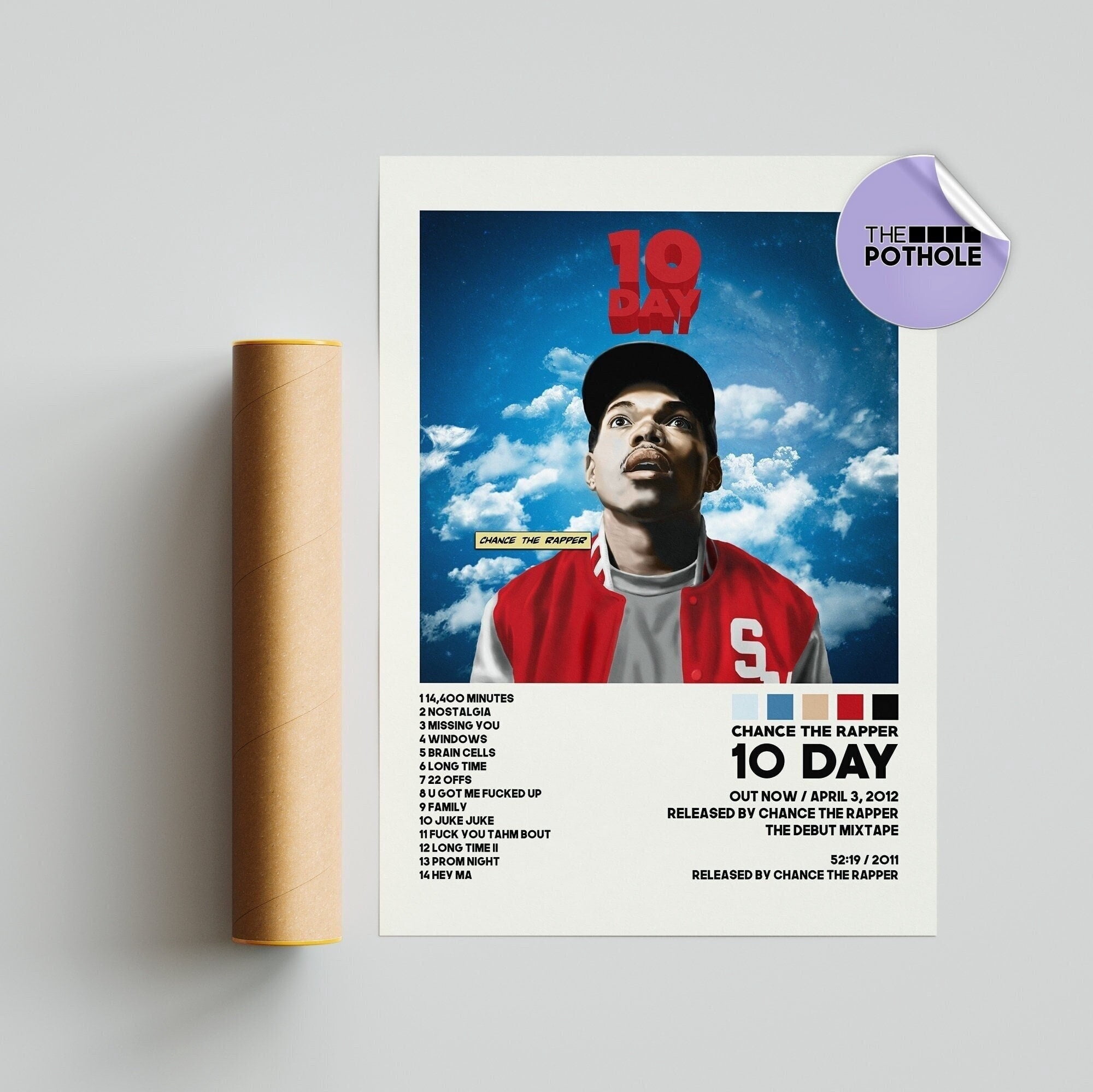 POSTER Chance the Rapper Posters / 10 Day Poster, Tracklist Album Cover ...