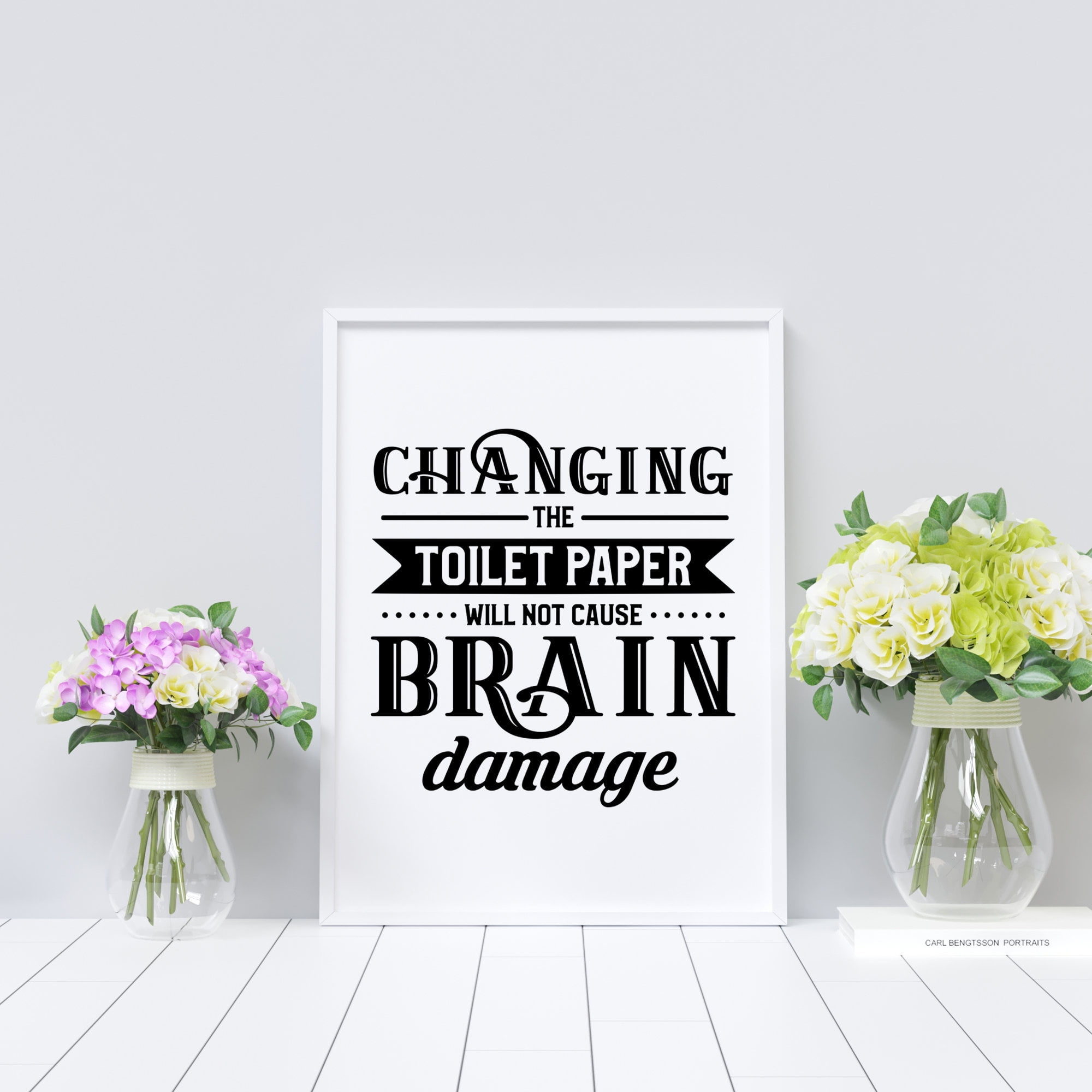 POSTER Change Toilet Paper, Bathroom Decor, Bathroom Wall Art, Toilet ...