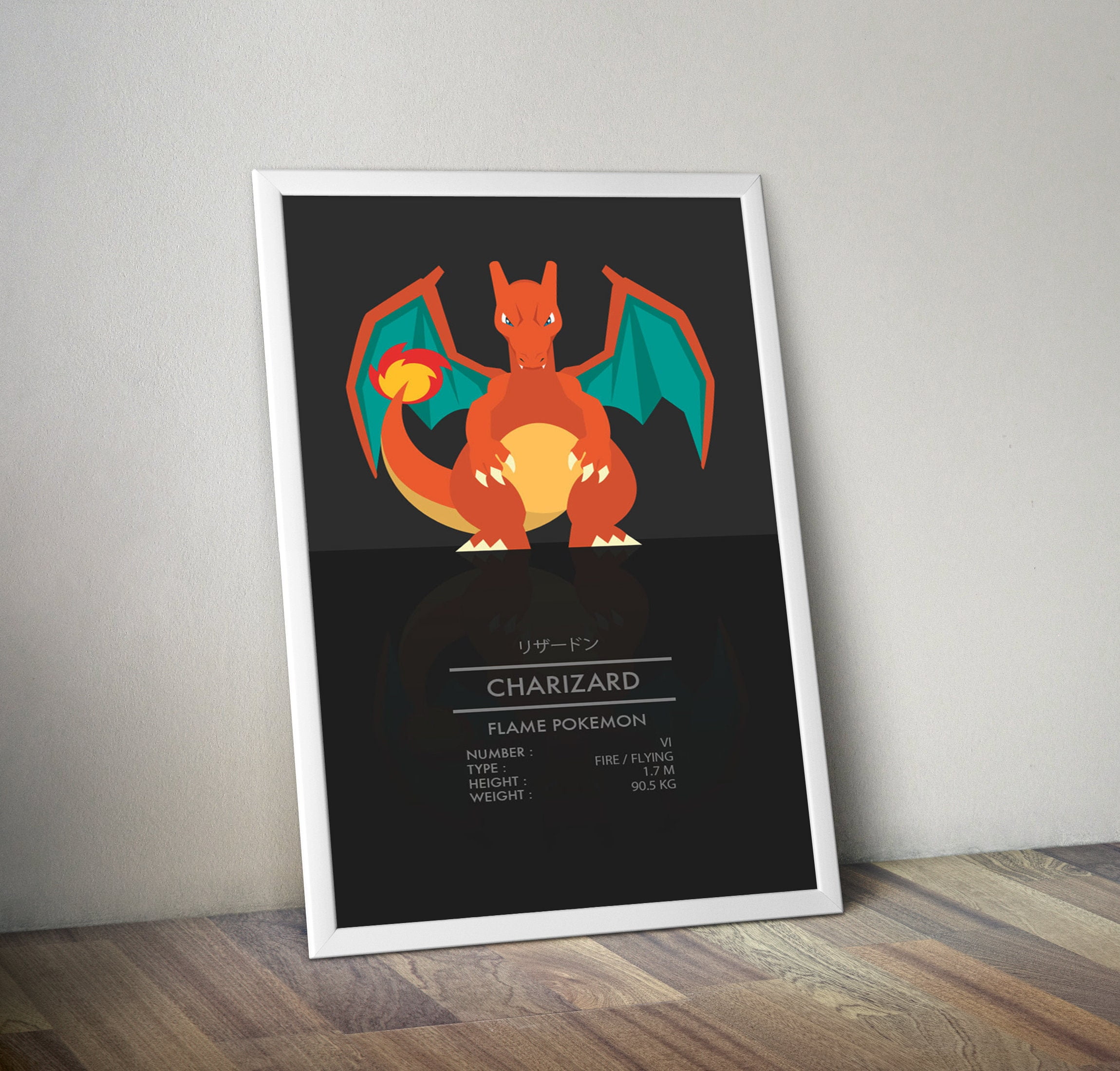 POSTER Charizard Pokemon Poster Charizard Pokemon Decor Pokemon Wall ...