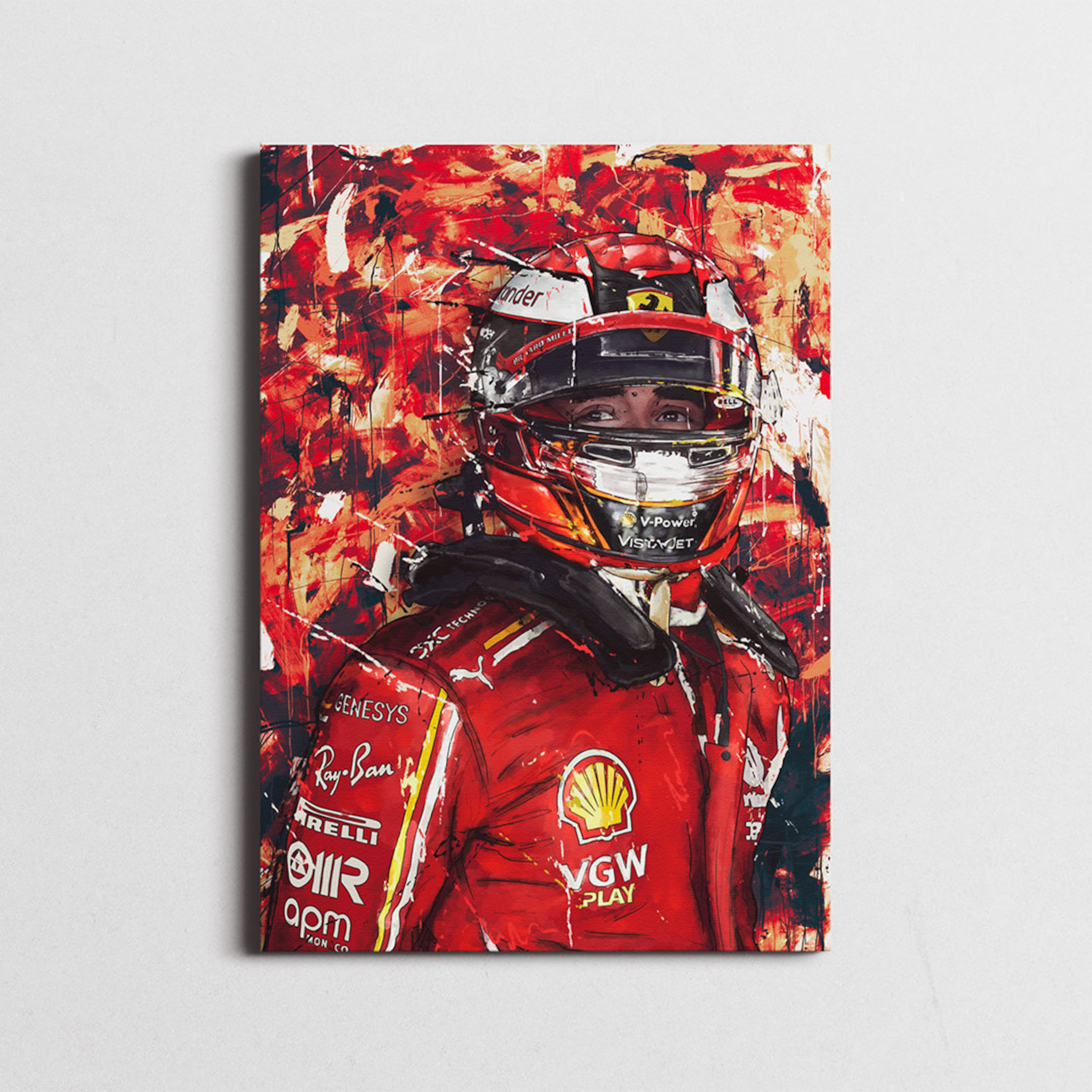 POSTER Charles Leclerc art Ferrari poster, Charles leclerc poster ...