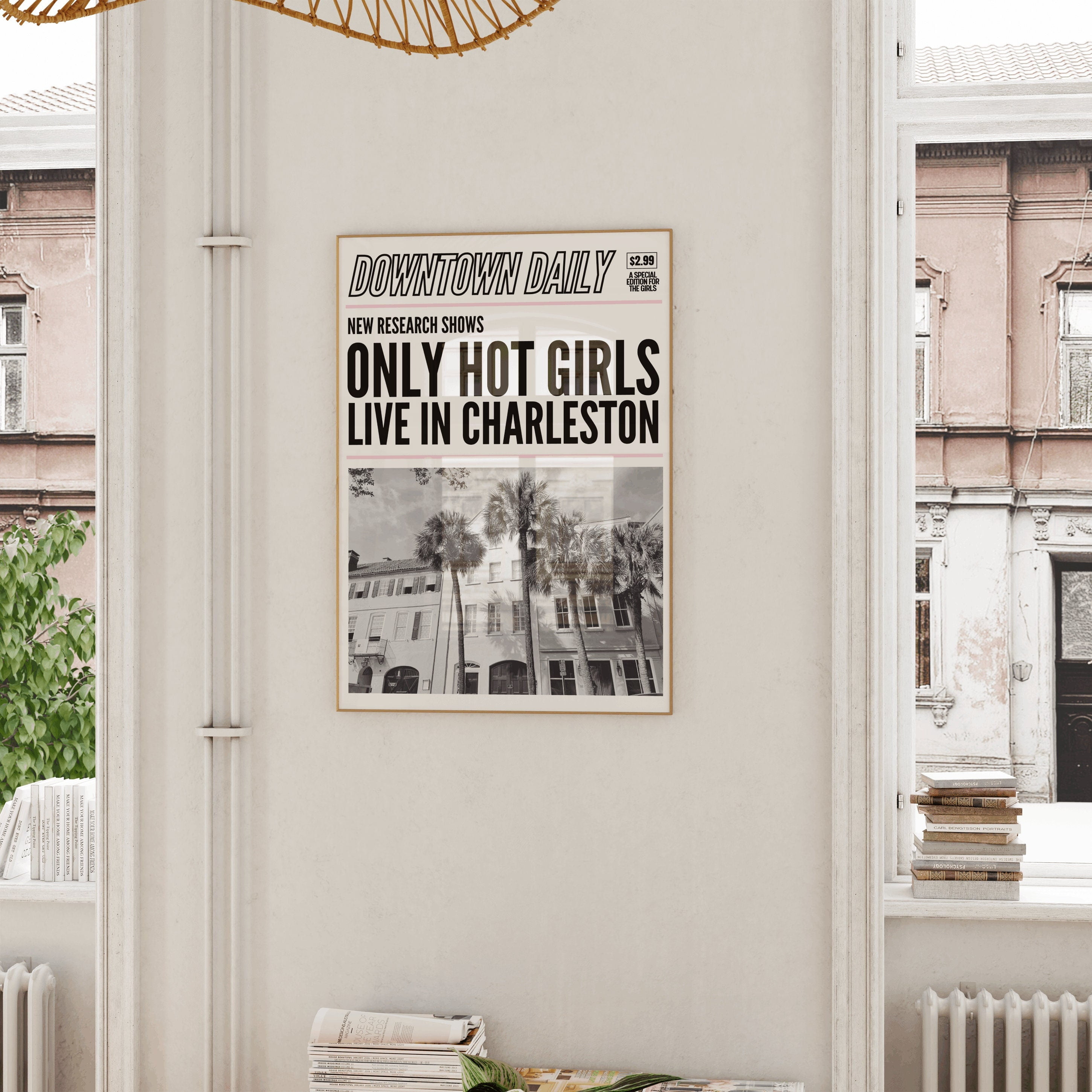 POSTER Charleston Wall Art, Retro South Carolina Home Decor, Trendy SC ...