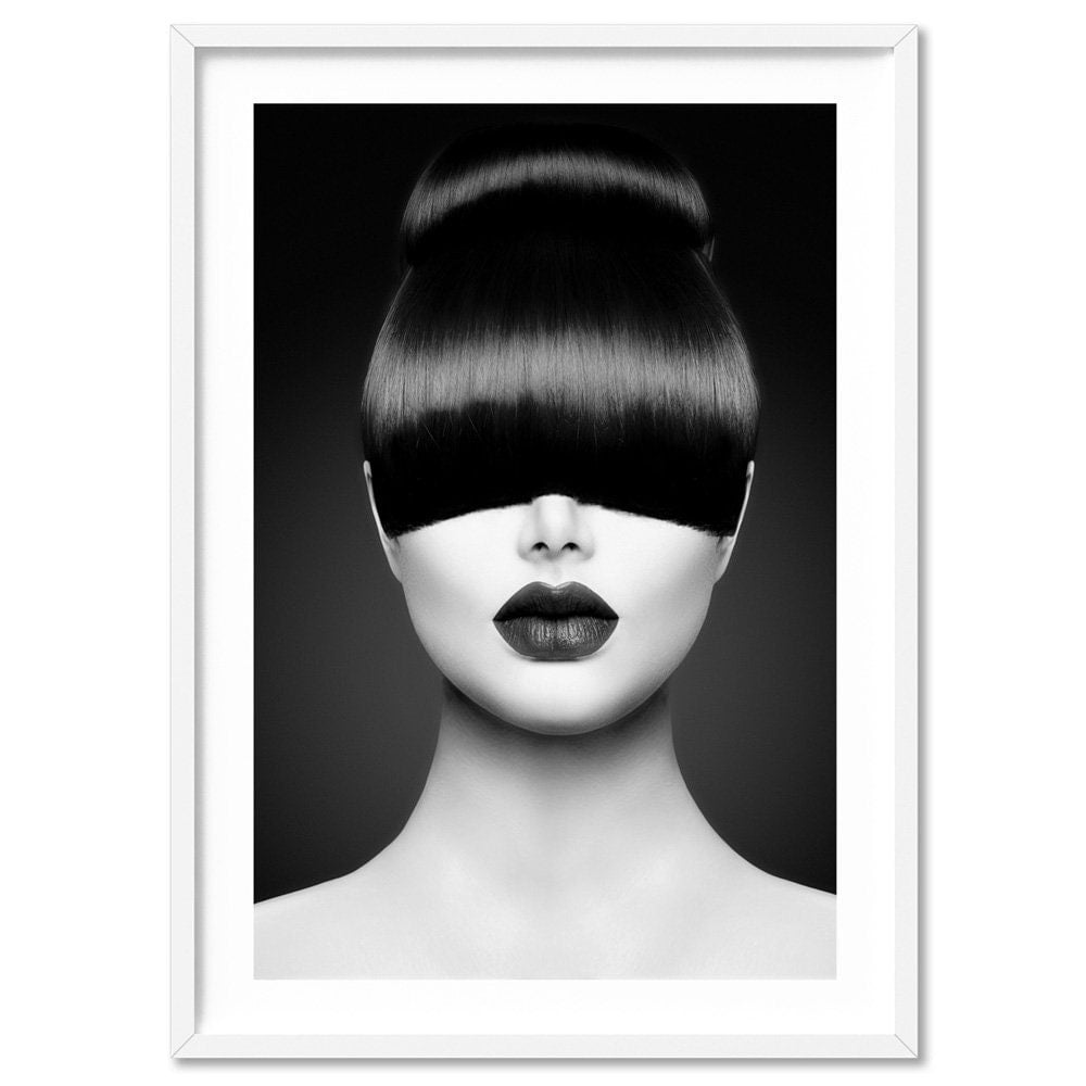 POSTER Chic Model Art Print. Black & White Fashion Photography Poster ...