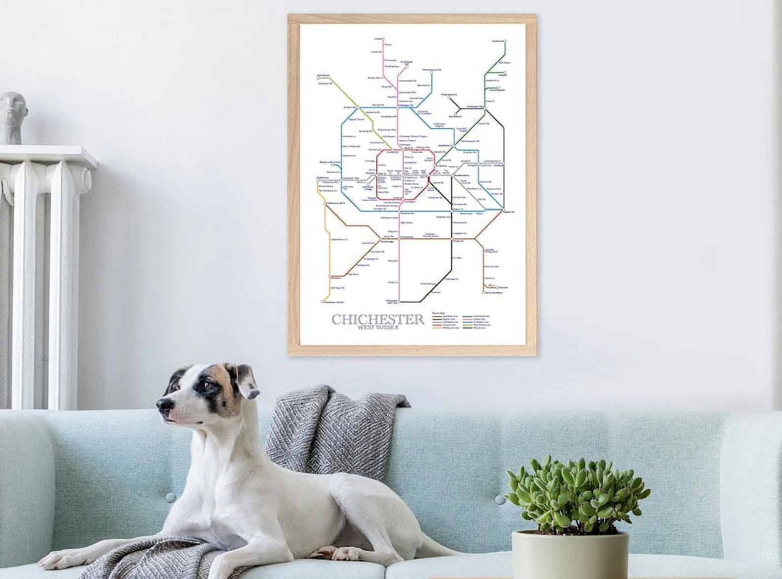 POSTER Chichester Poster Print Tube Map Print Chichester Gift Modern ...