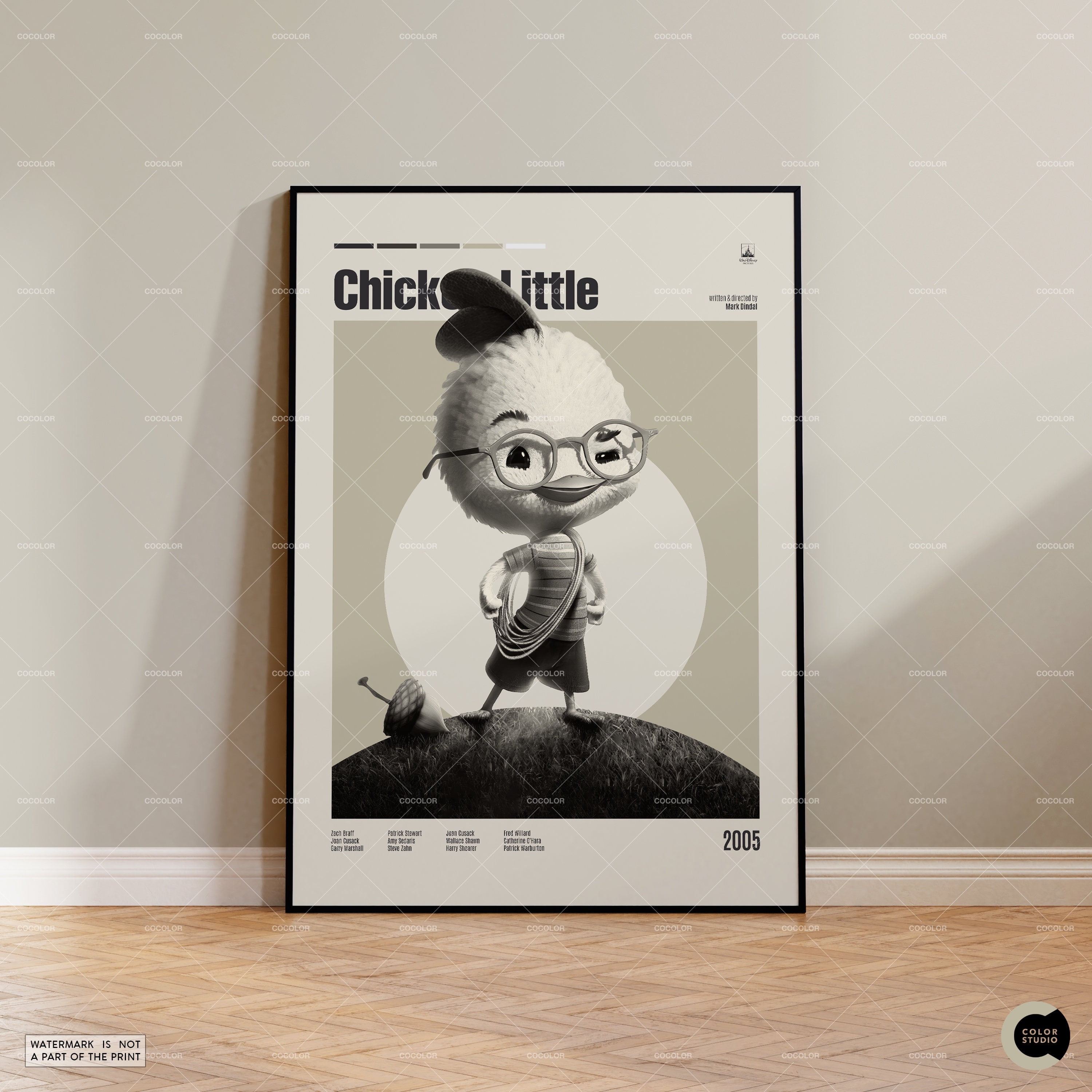 POSTER Chicken Little, Retro Movie Poster, Midcentury Modern, Retro Tv ...