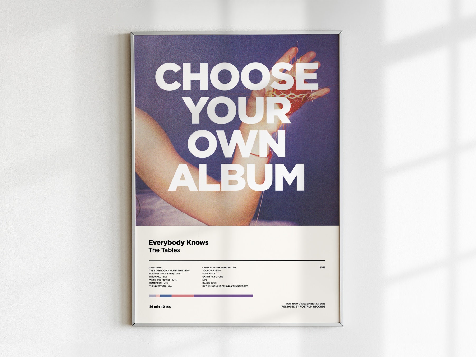 POSTER Choose Your Own Album / Album Tracklist Poster / Minimal / Wall ...