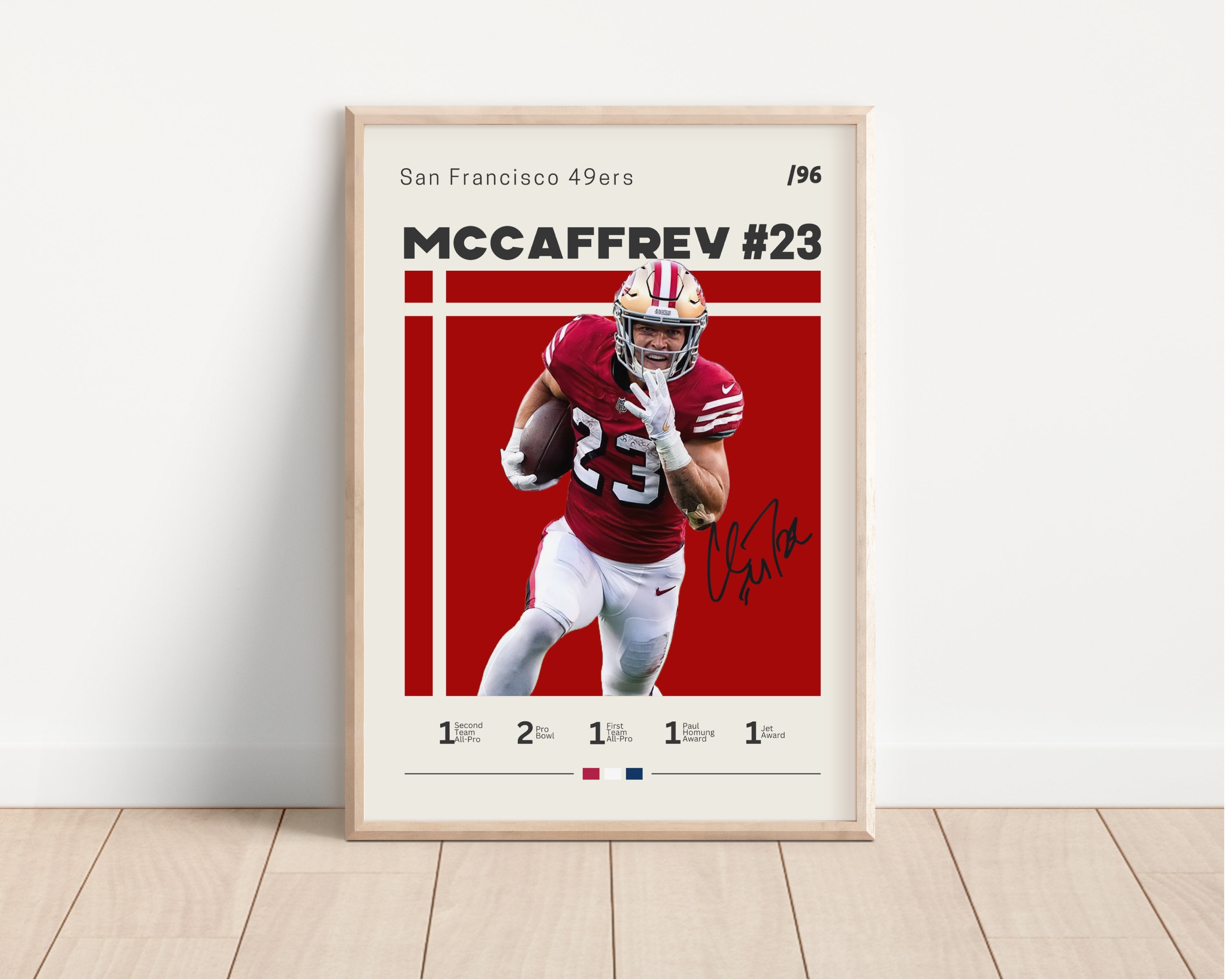 POSTER Christian McCaffrey Poster, San Francisco 49ers, NFL Fan Gifts ...