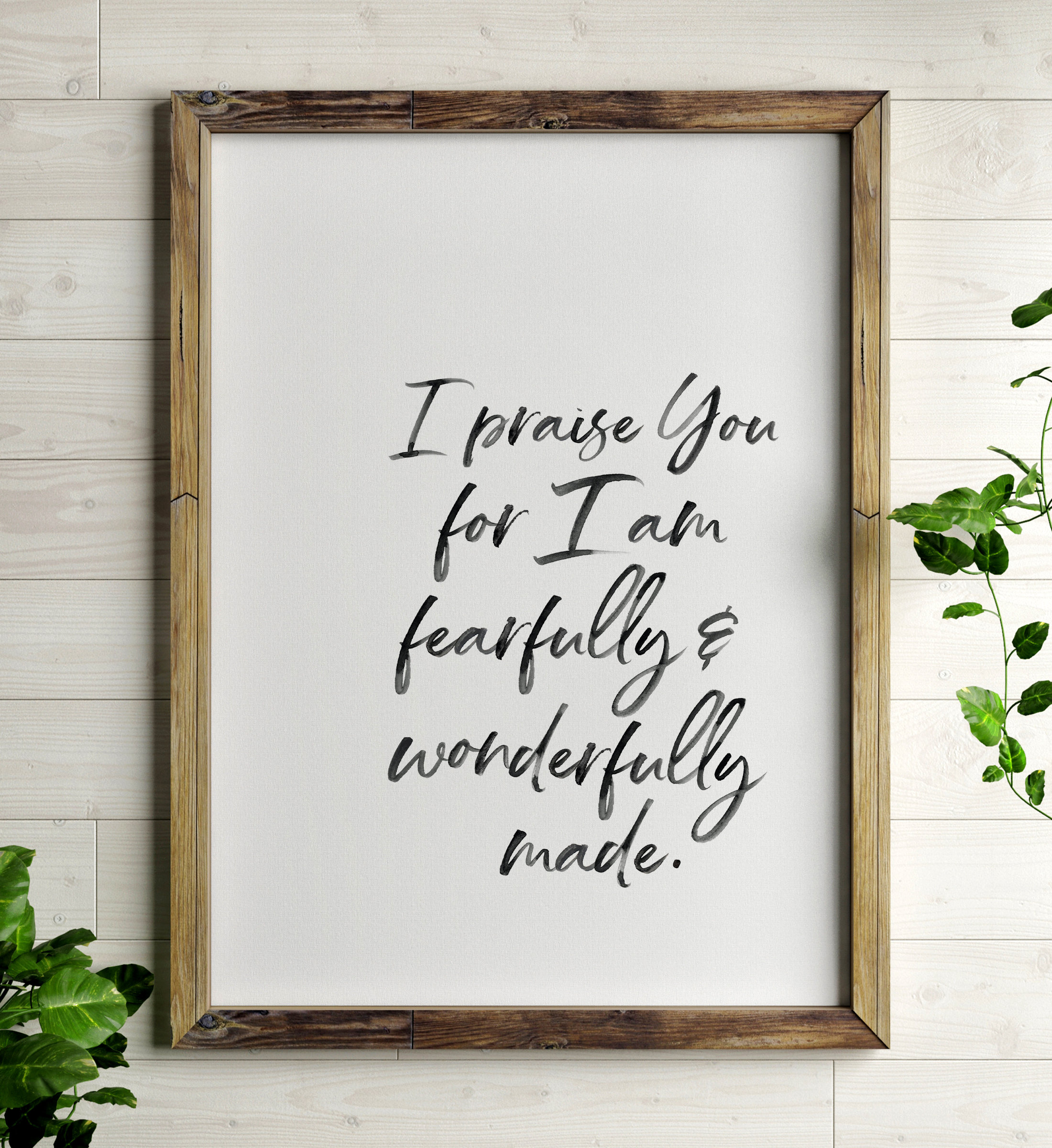 POSTER Christian Wall Art, Fearfully and Wonderfully Made, Psalm 139:14 ...