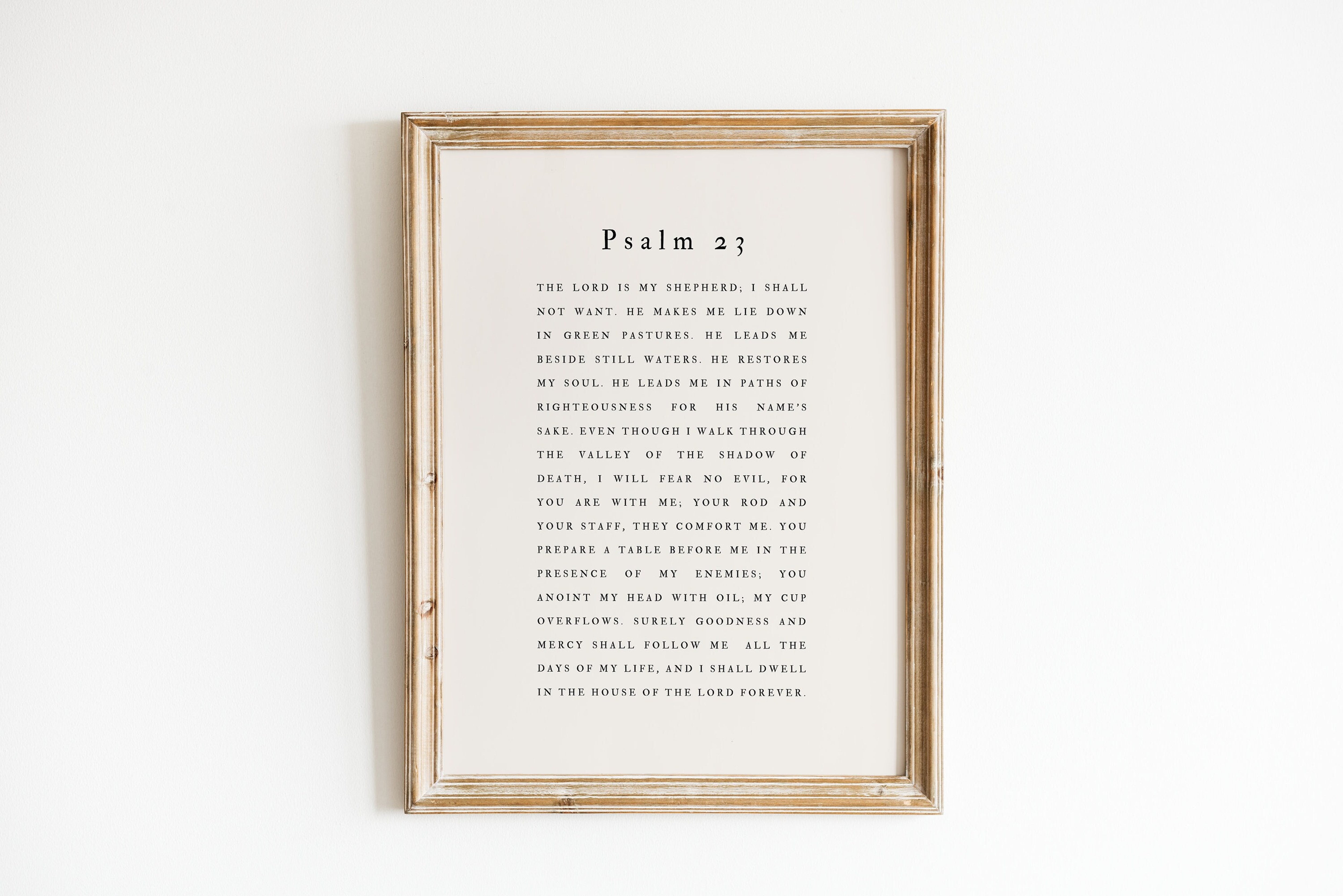 POSTER Christian Wall Art, Psalm 23, The Lord is My Shepherd, Minimal ...