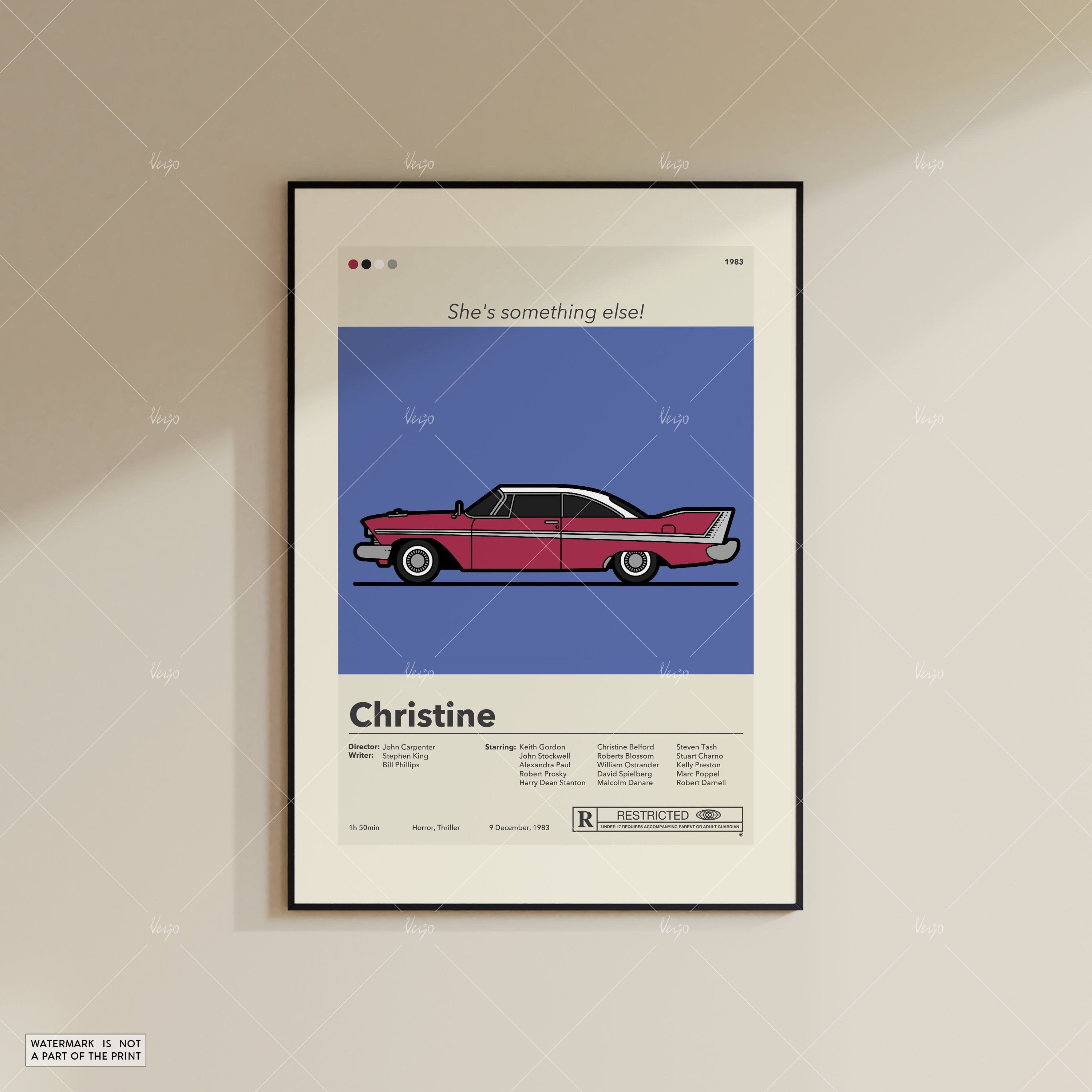 POSTER Christine Poster | John Carpenter | Minimalist Movie Poster ...
